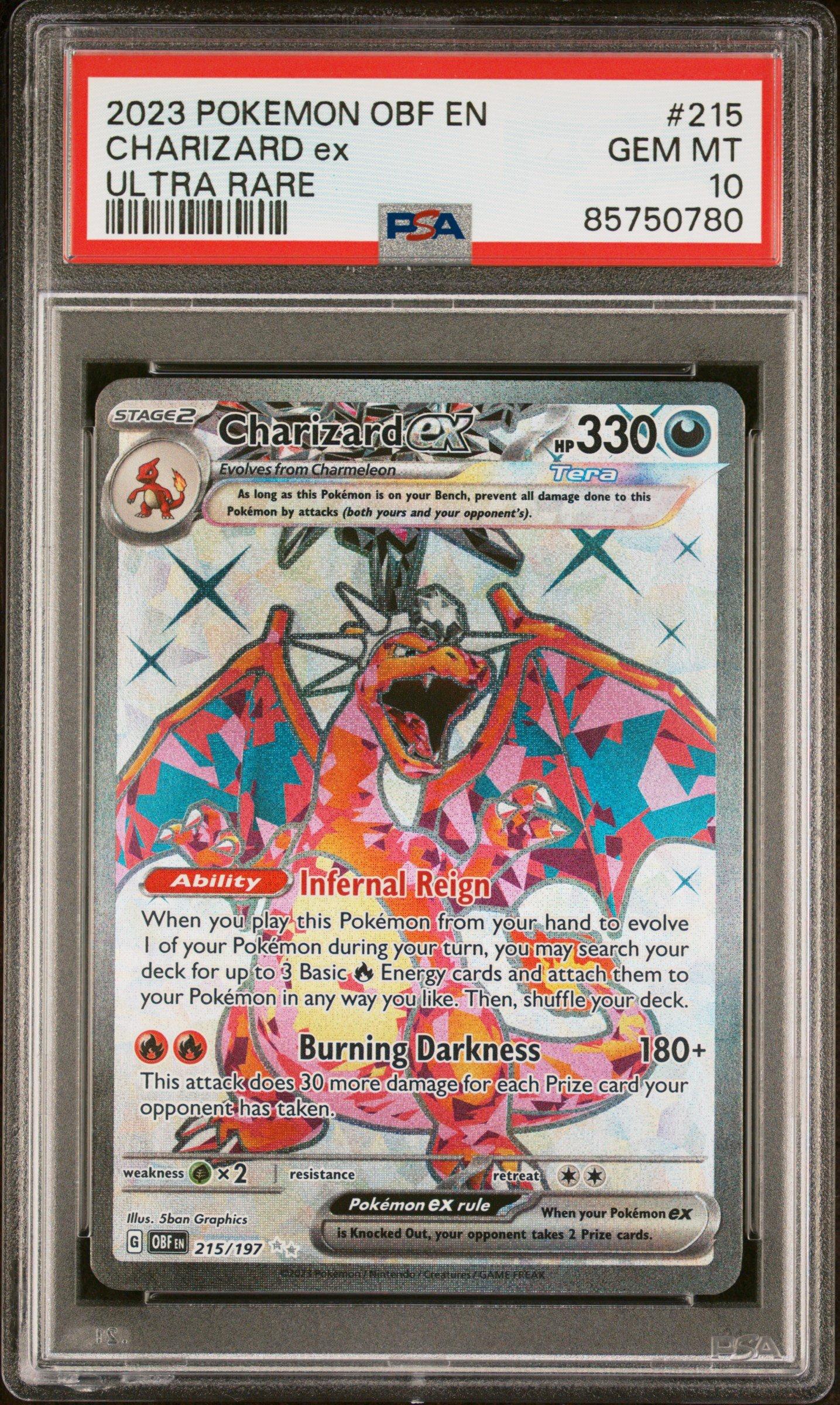 2023 Pokemon Obf En-obsidian Flames 215 Charizard Ex Ultra Rare PSA 10 | GameStop