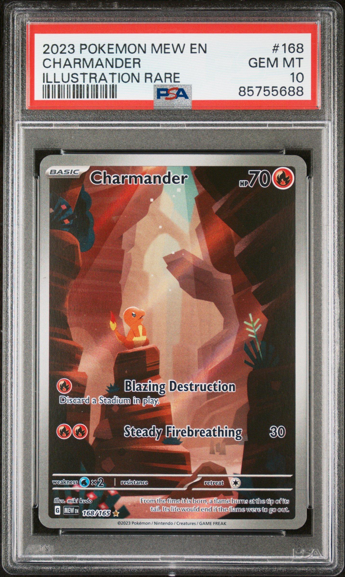 2023 Pokemon Mew En-151 168 Charmander Illustration Rare PSA 10 | GameStop