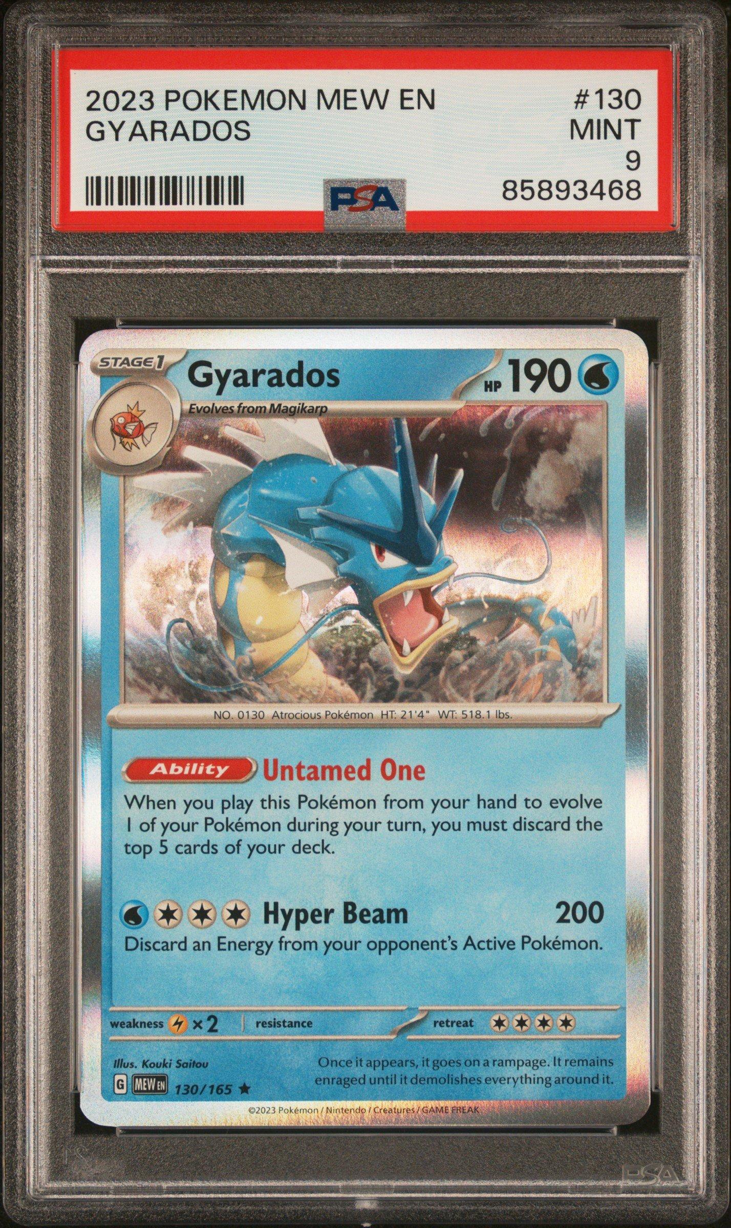 2023 Pokemon Mew En-151 130 Gyarados PSA 9 | GameStop