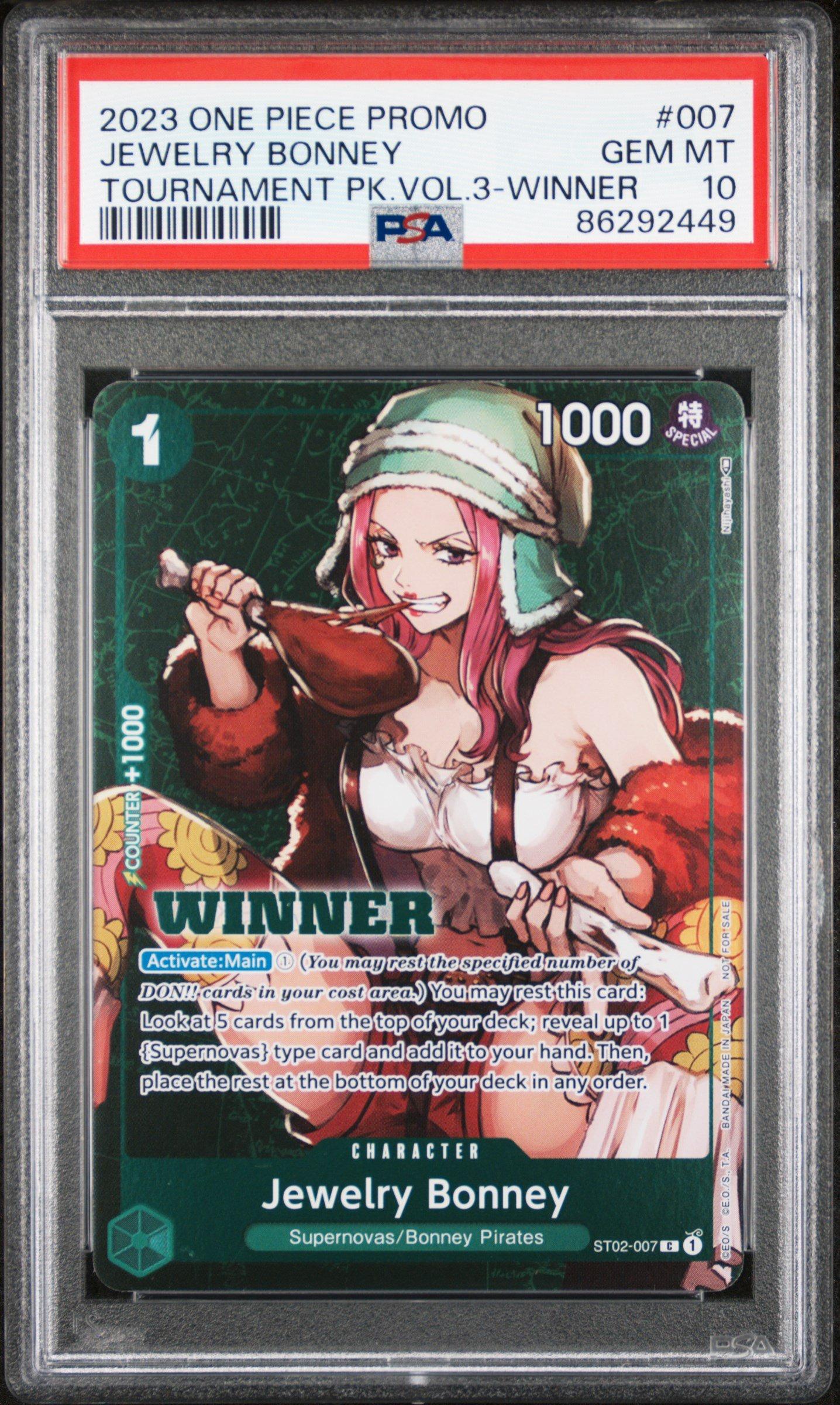 2023 One Piece Promos 007 Jewelry Bonney Tournament Pack Vol.3-winner ...