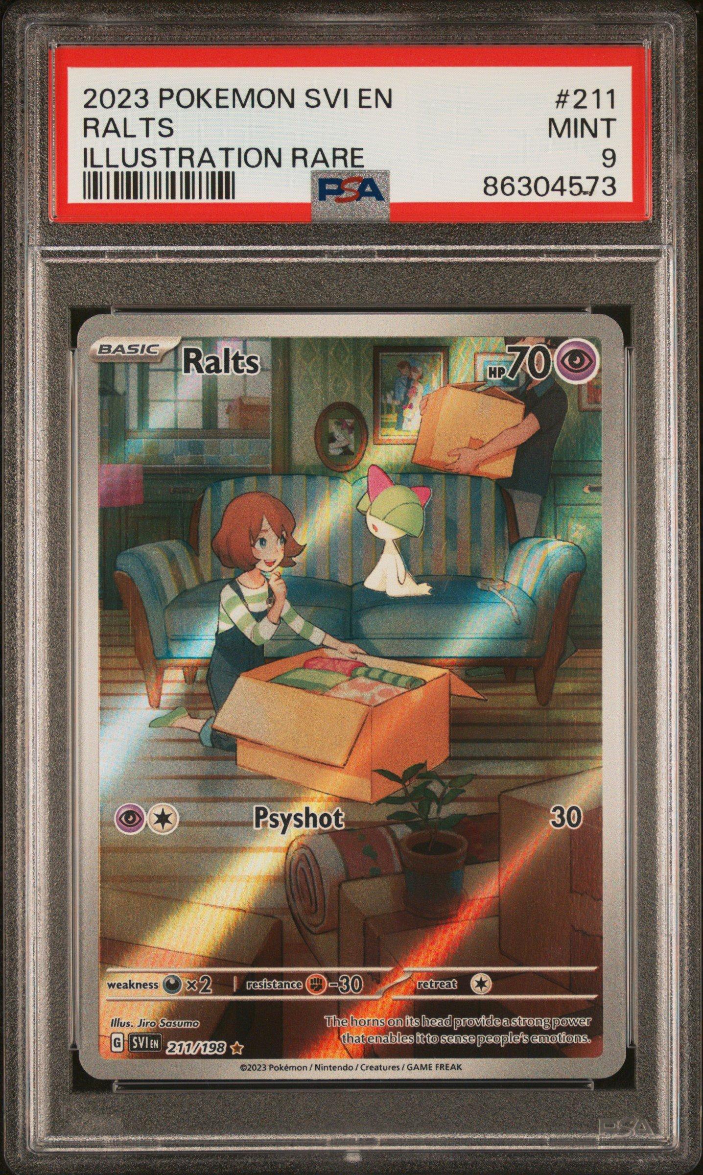 2023 Pokemon Svi En-scarlet & Violet 211 Ralts Illustration Rare PSA 9 ...