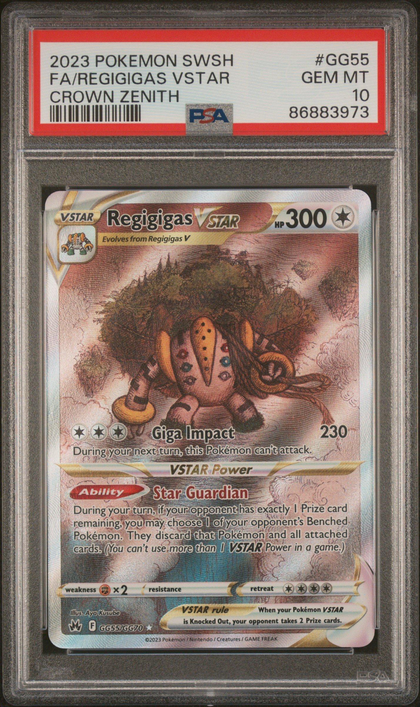 2023 Pokemon Sword And Shield Crown Zenith Gg55 Full Art/regigigas ...