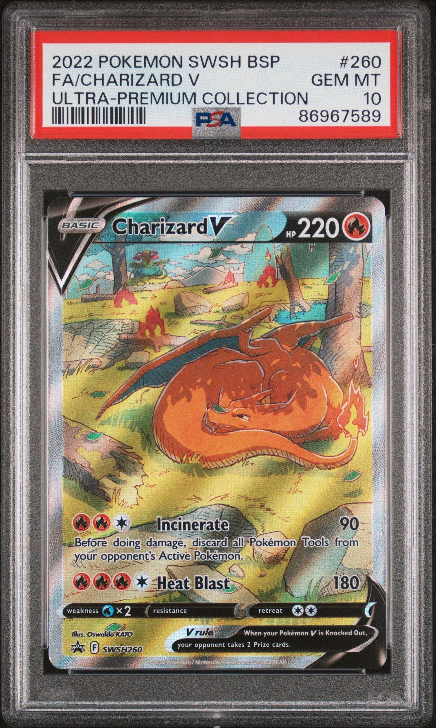 2022 Pokemon Swsh Black Star Promo 260 Full Art/charizard V Sword ...