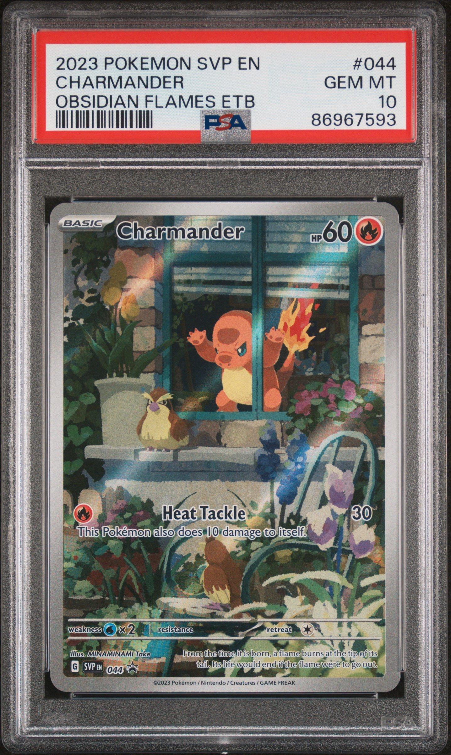 2023 Pokemon Svp En-sv Black Star Promo 044 Charmander Obsidian Flames Elite Trainer Box PSA 10 ...