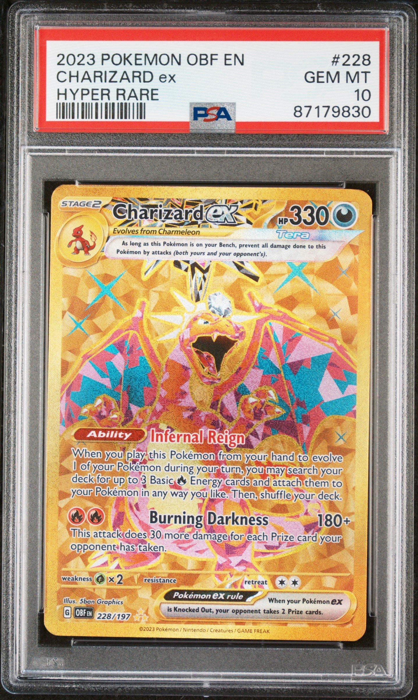 2023 Pokemon Obf En-obsidian Flames 228 Charizard Ex Hyper Rare PSA 10 ...