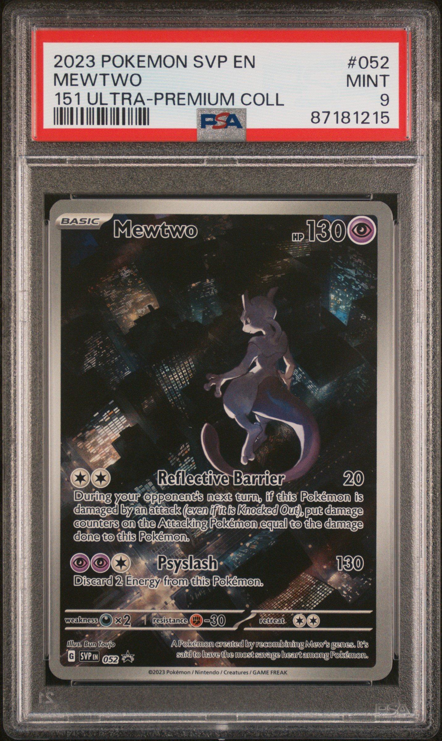2023 Pokemon Svp En-sv Black Star Promo 052 Mewtwo PSA 9 | GameStop
