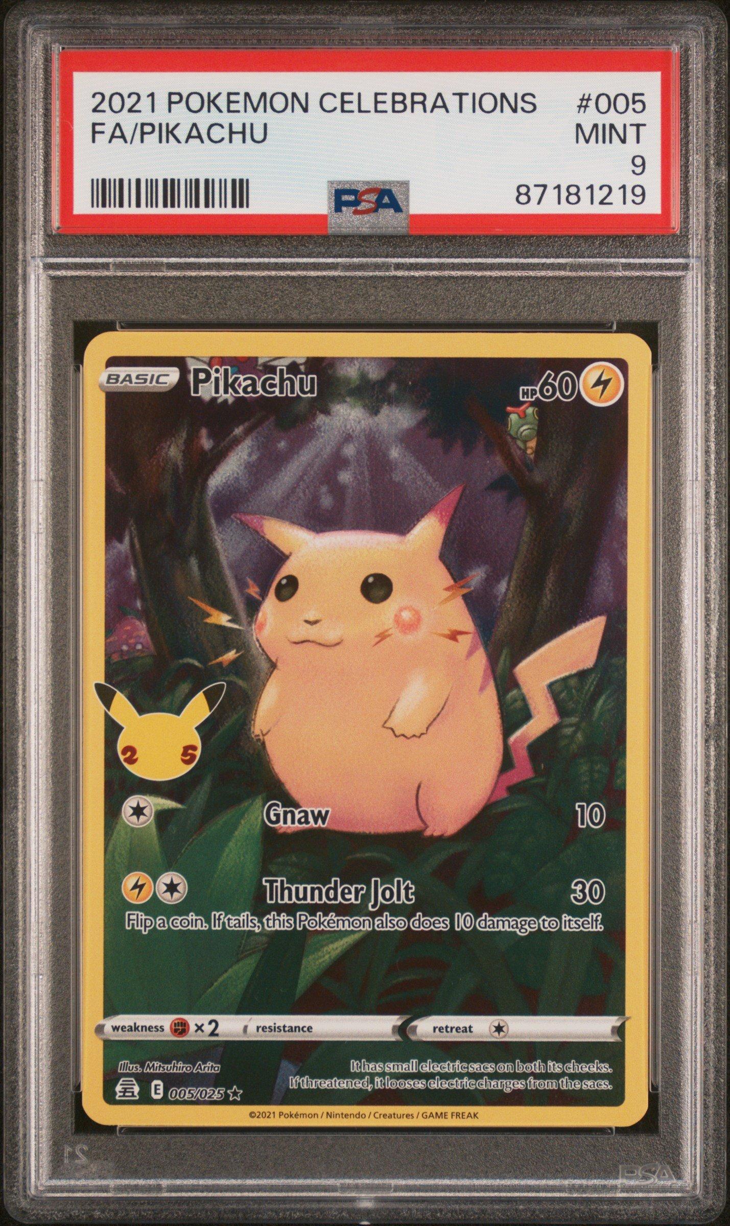 2021 Pokemon Celebrations 005 Full Art/pikachu PSA 9 | GameStop