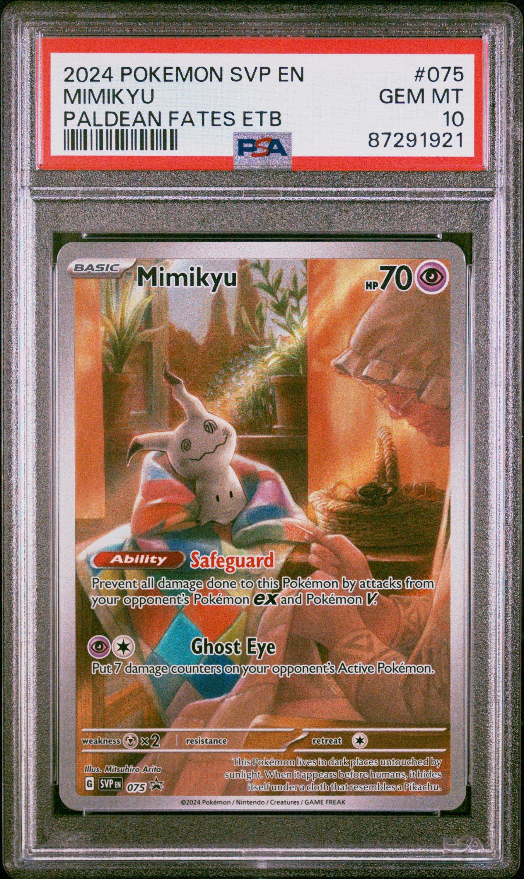 2024 Pokemon Svp En-sv Black Star Promo 075 Mimikyu PSA 10 | GameStop