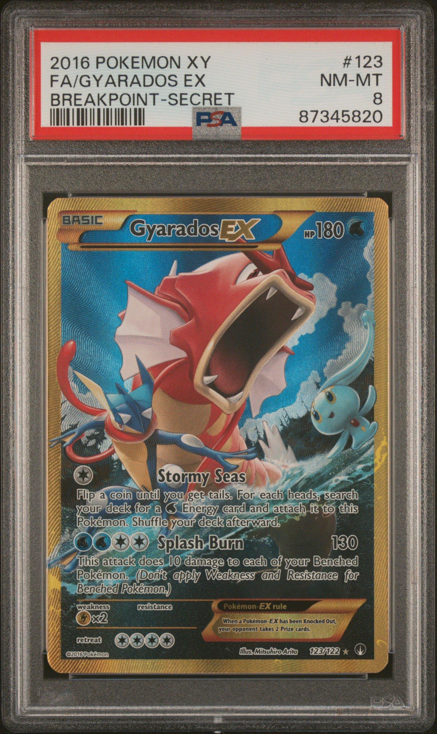 2016 Pokemon Xy Breakpoint 123 Full Art/gyarados Ex Secret PSA 8 | GameStop