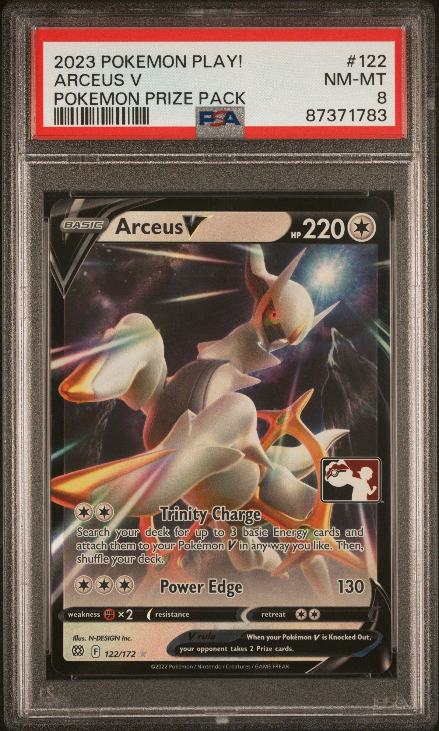 2023 Pokemon Play! Pokemon Prize Pack 122 Arceus V PSA 8 | GameStop