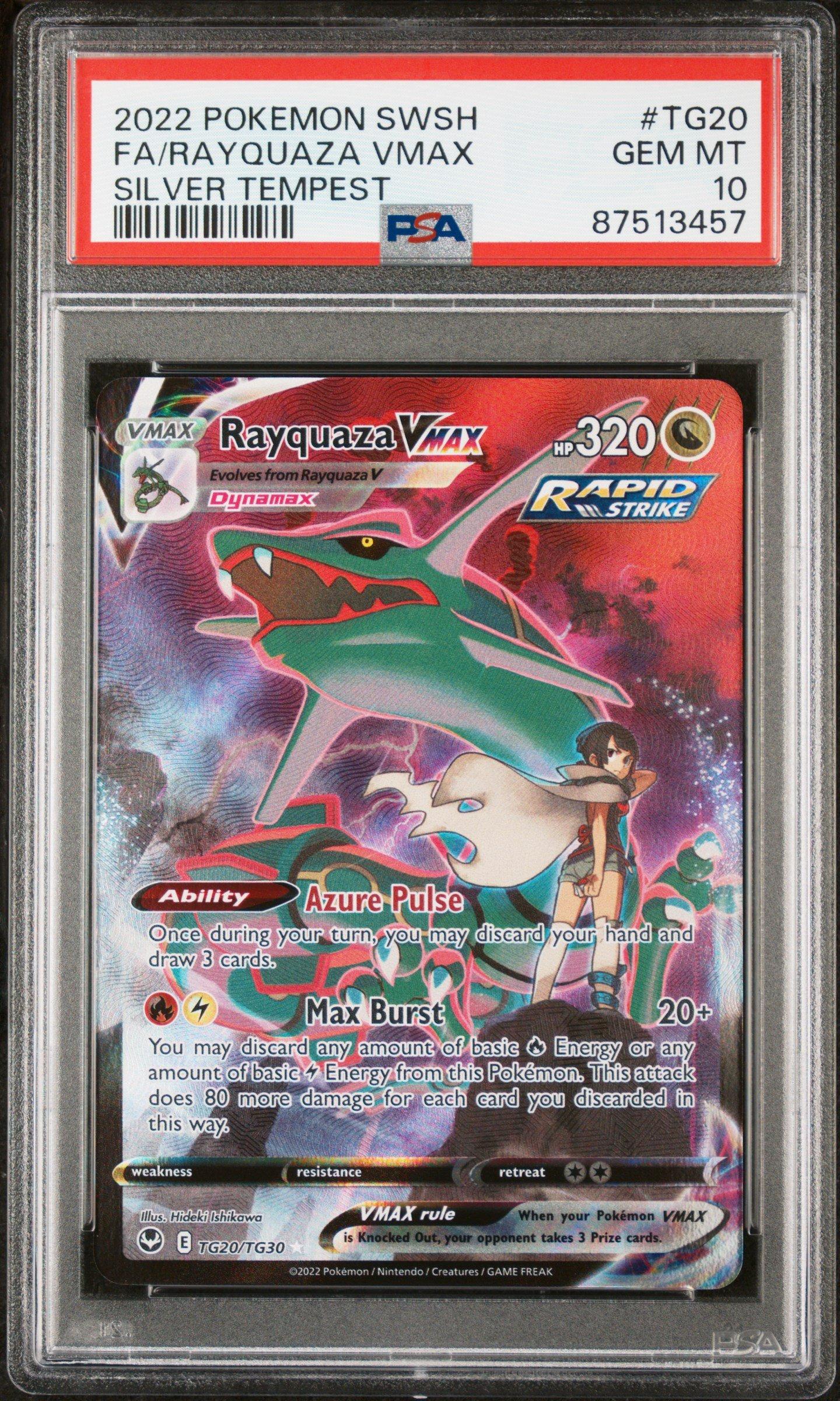 2022 Pokemon Sword & Shield Silver Tempest Tg20 Full Art/rayquaza Vmax ...
