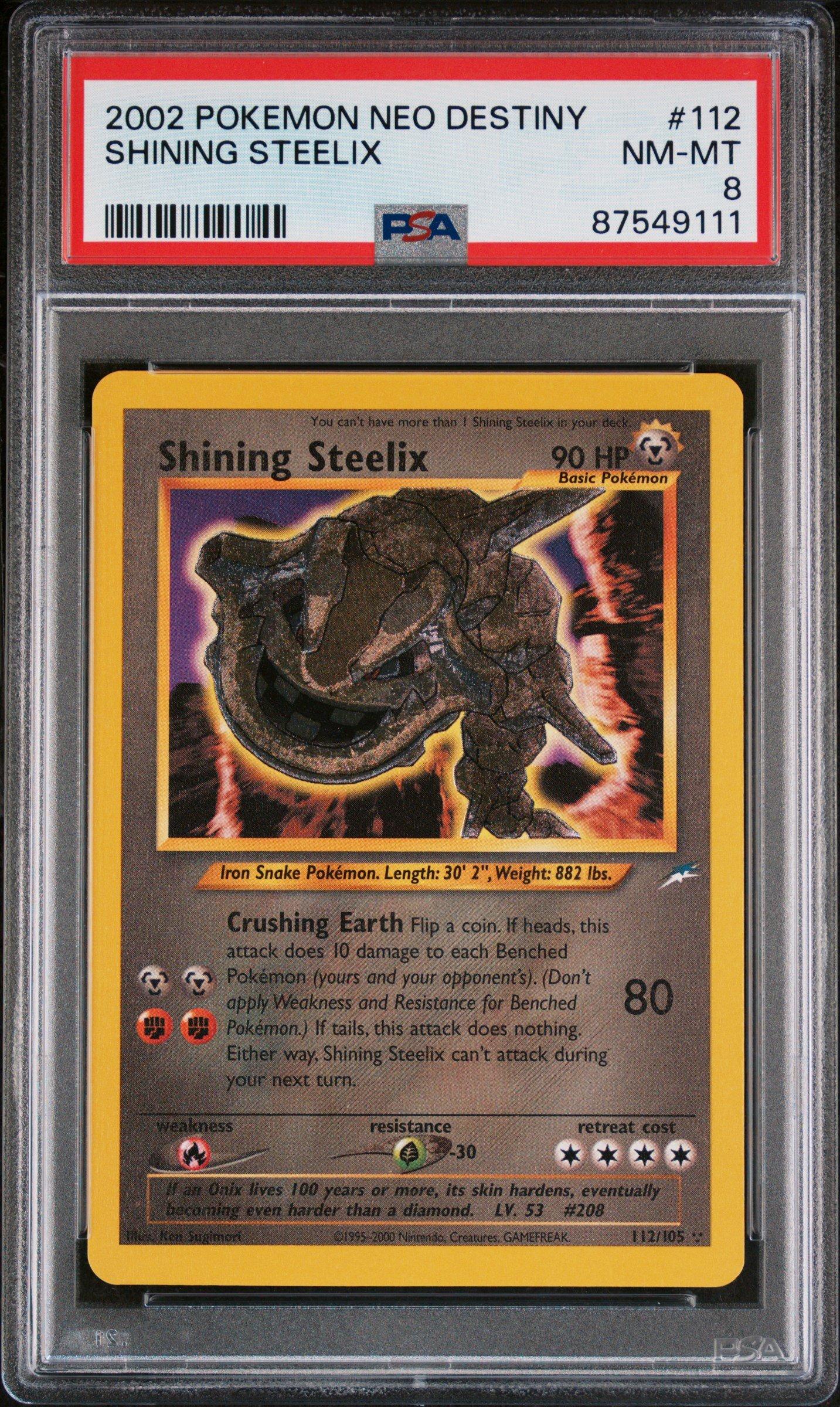 2002 Pokemon Neo Destiny 112 Shining Steelix PSA 8 | GameStop