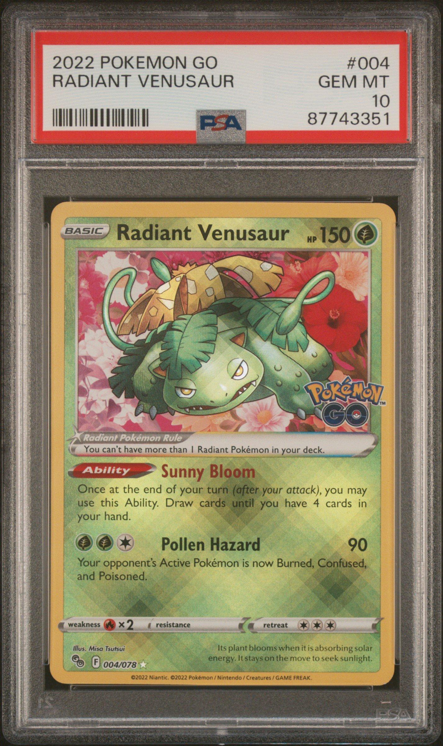 2022 Pokemon Go 004 Radiant Venusaur PSA 10 | GameStop