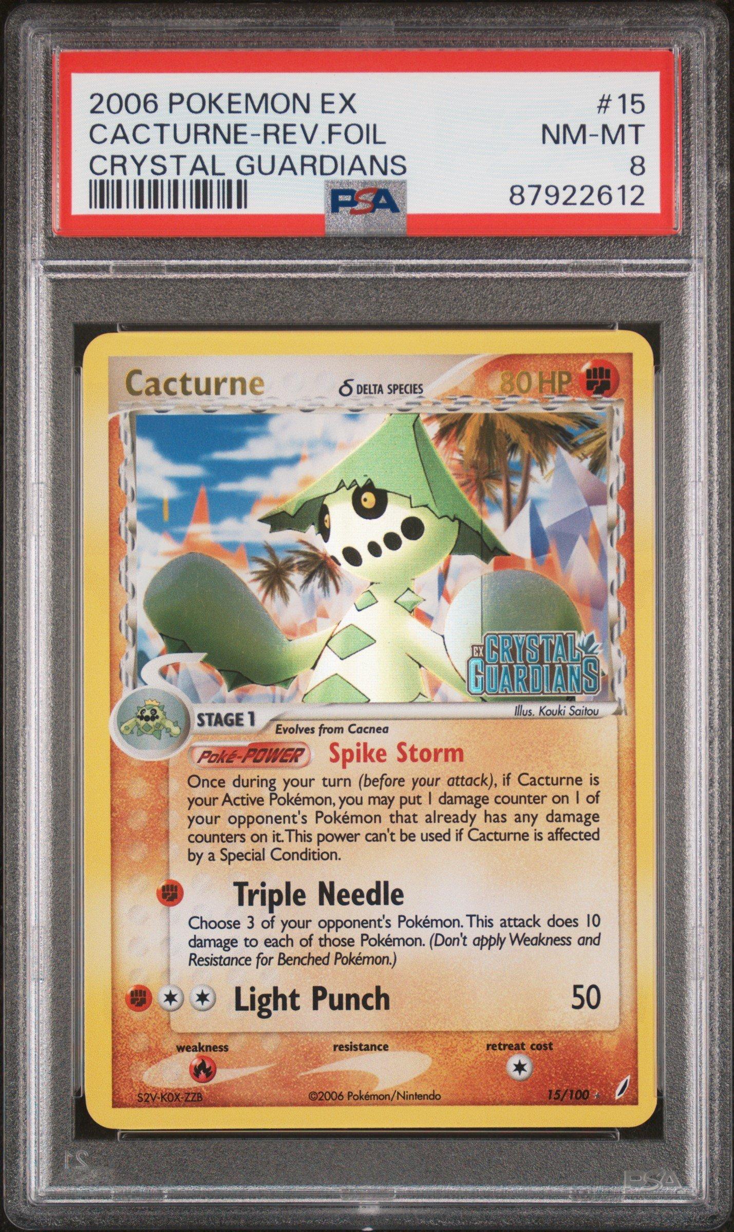 2006 Pokemon Ex Crystal Guardians 15 Cacturne-reverse Foil PSA 8 | GameStop