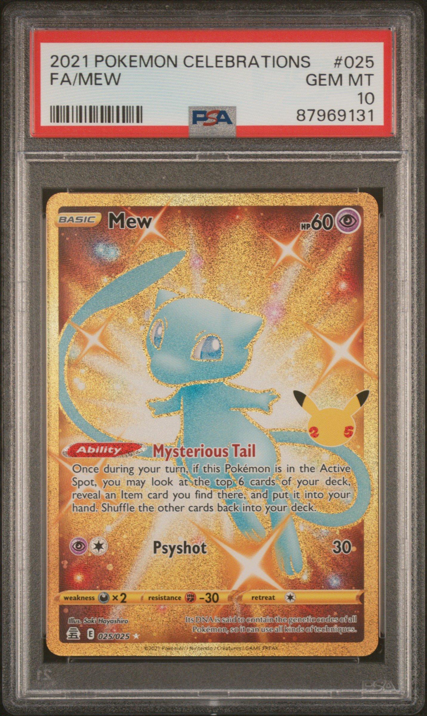 2021 Pokemon Celebrations 025 Full Art/mew PSA 10 | GameStop