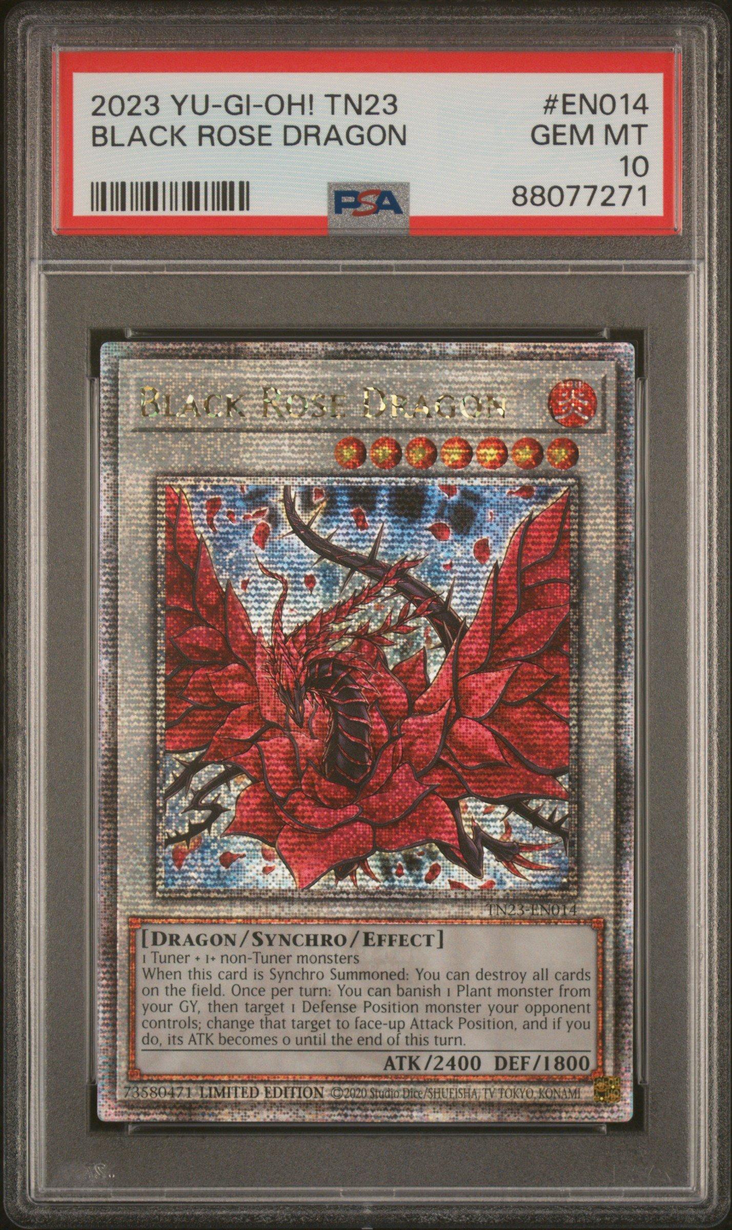 2023 Yu-gi-oh! Tn23-25th Anniversary Tin: Dueling Heroes En014 Black Rose Dragon PSA 10 | GameStop