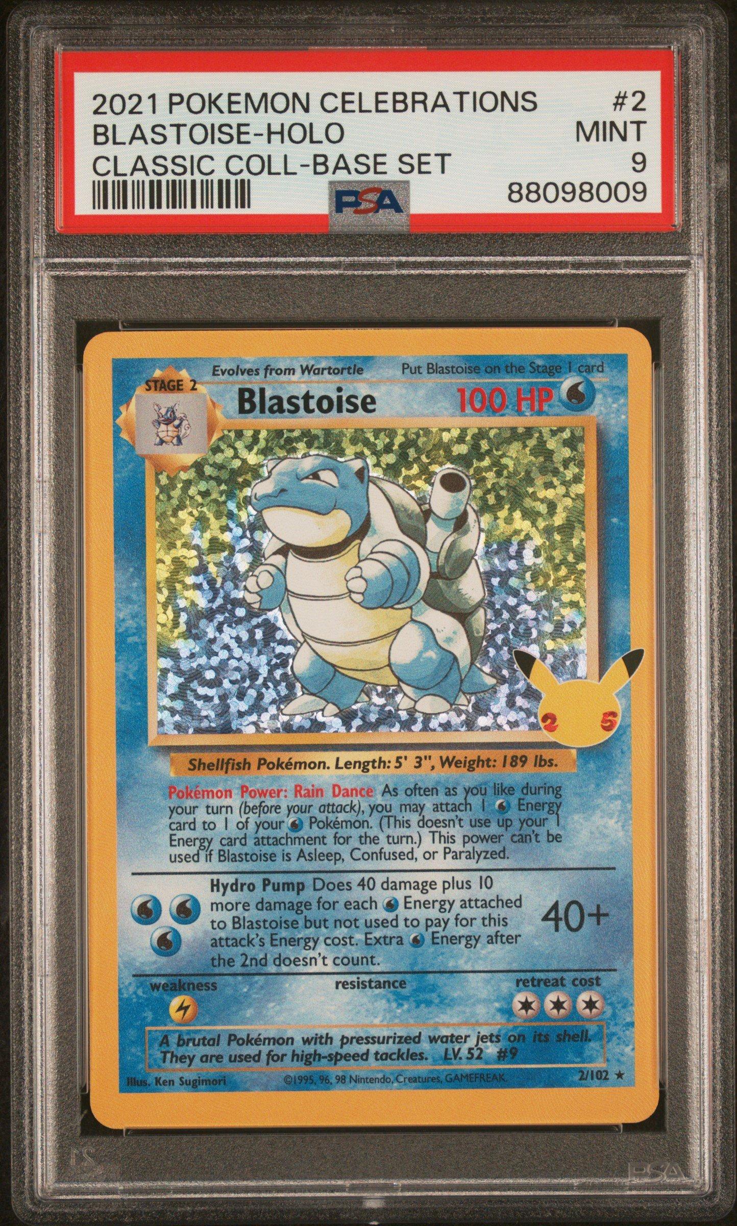 2021 Pokemon Celebrations Classic Collection 2 Blastoise-holo PSA 9 ...
