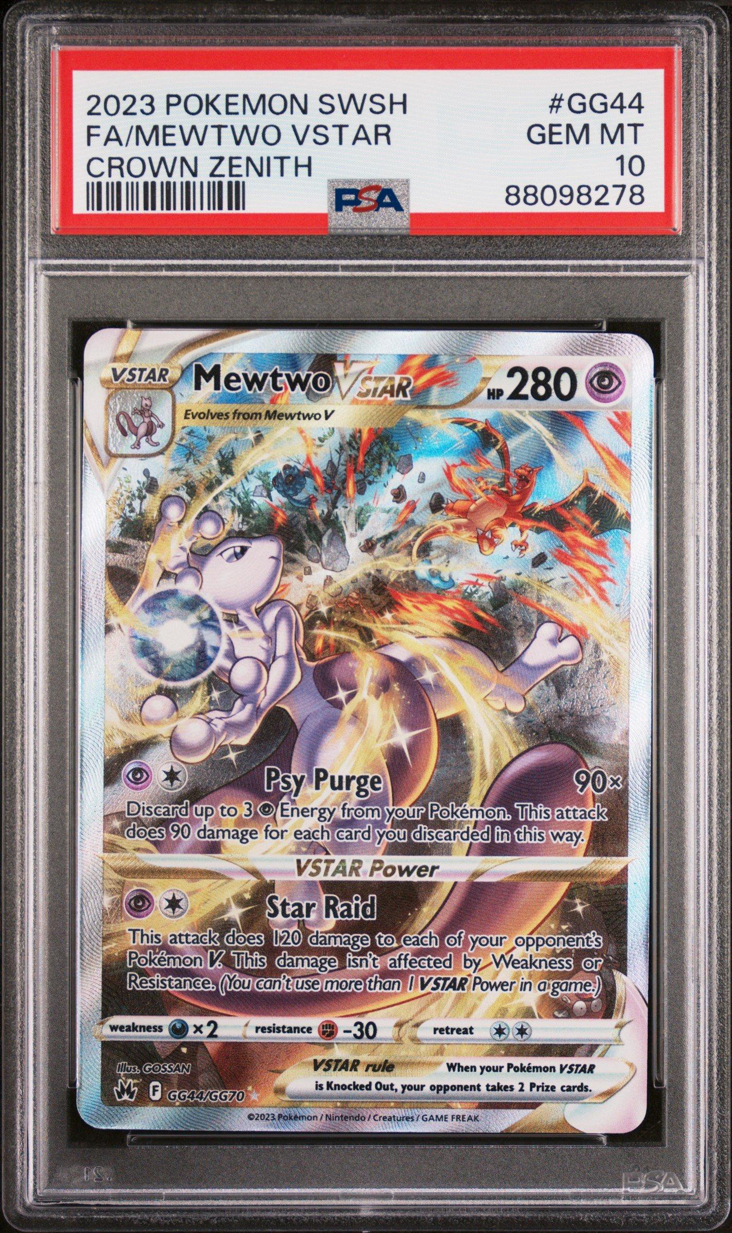 2023 Pokemon Sword And Shield Crown Zenith Gg44 Full Art/mewtwo Vstar PSA 10 | GameStop