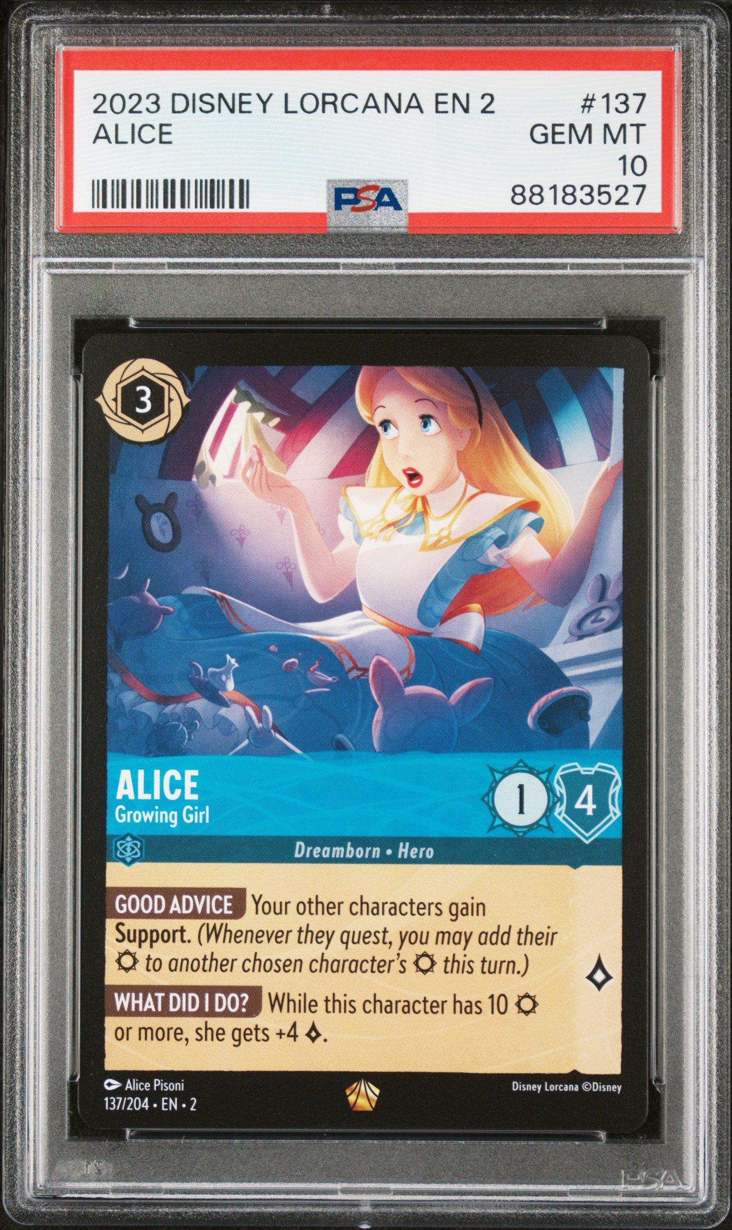2023 Disney Lorcana En 2-rise Of The Floodborn 137 Alice - Growing Girl ...