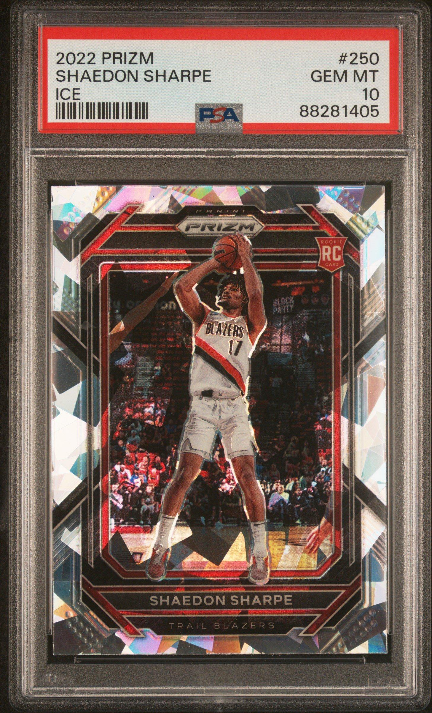 2022 Panini Prizm 250 Shaedon Sharpe Ice PSA 10 | GameStop
