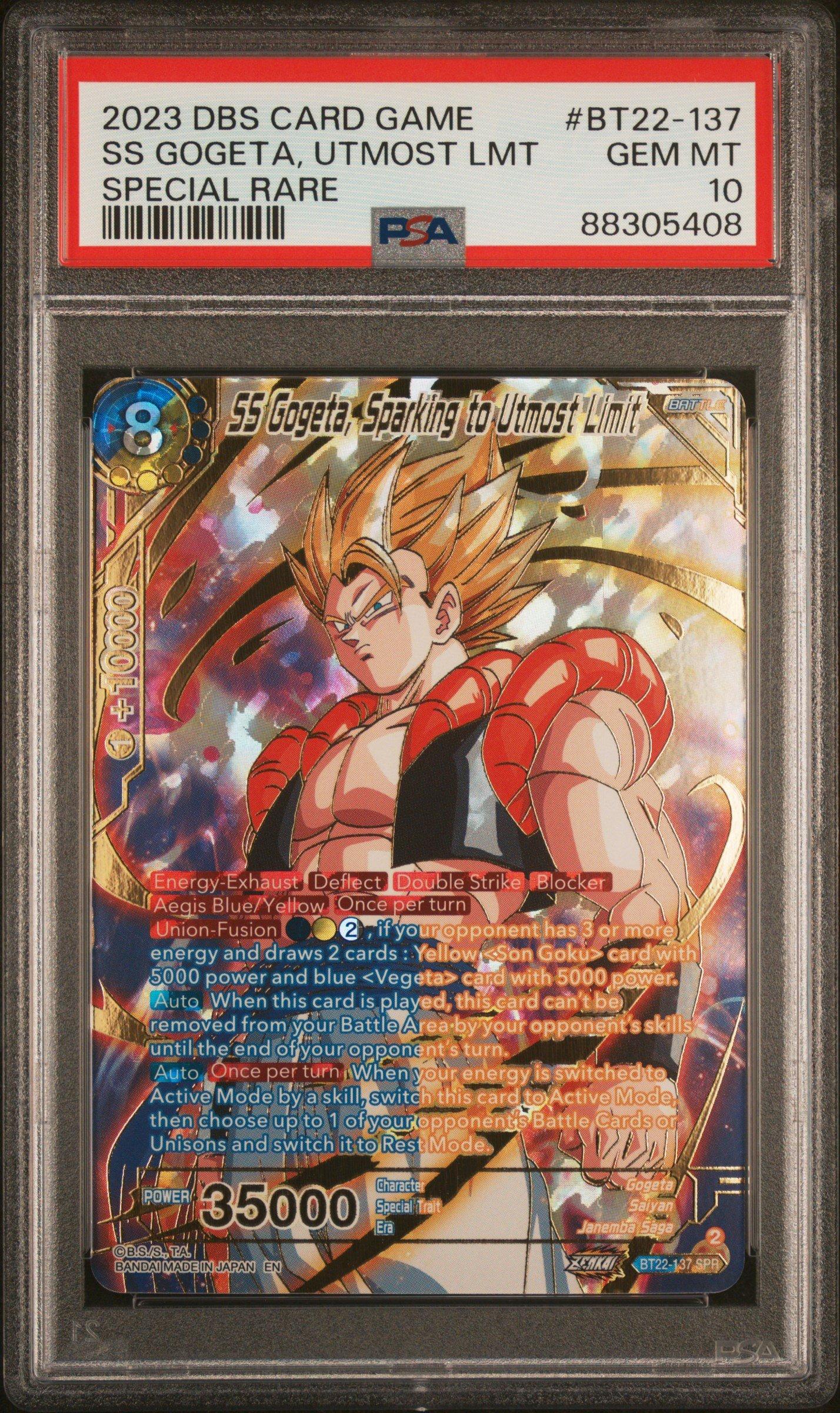 2023 Dragon Ball Super Card Game Series 22 Critical Blow Bt22-137 Ss Gogeta, Sparking To Utmost ...