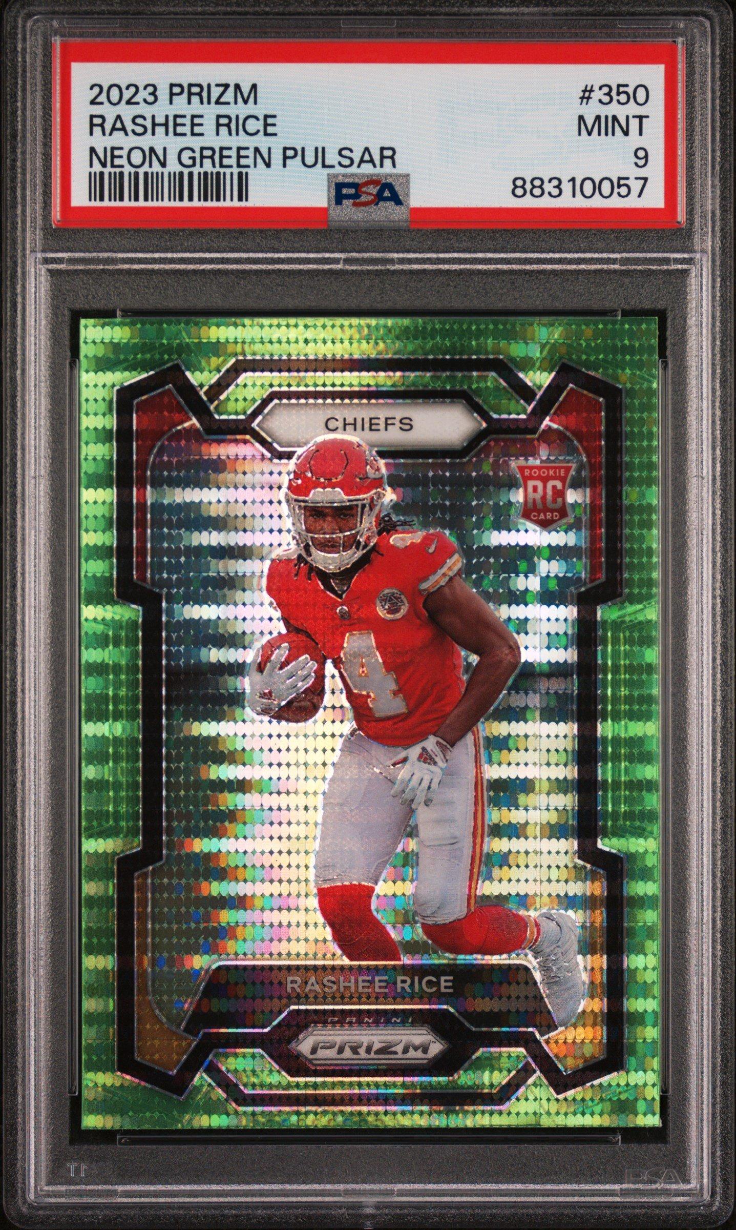 2023 Panini Prizm 350 Rashee Rice Neon Green Pulsar PSA 9 | GameStop