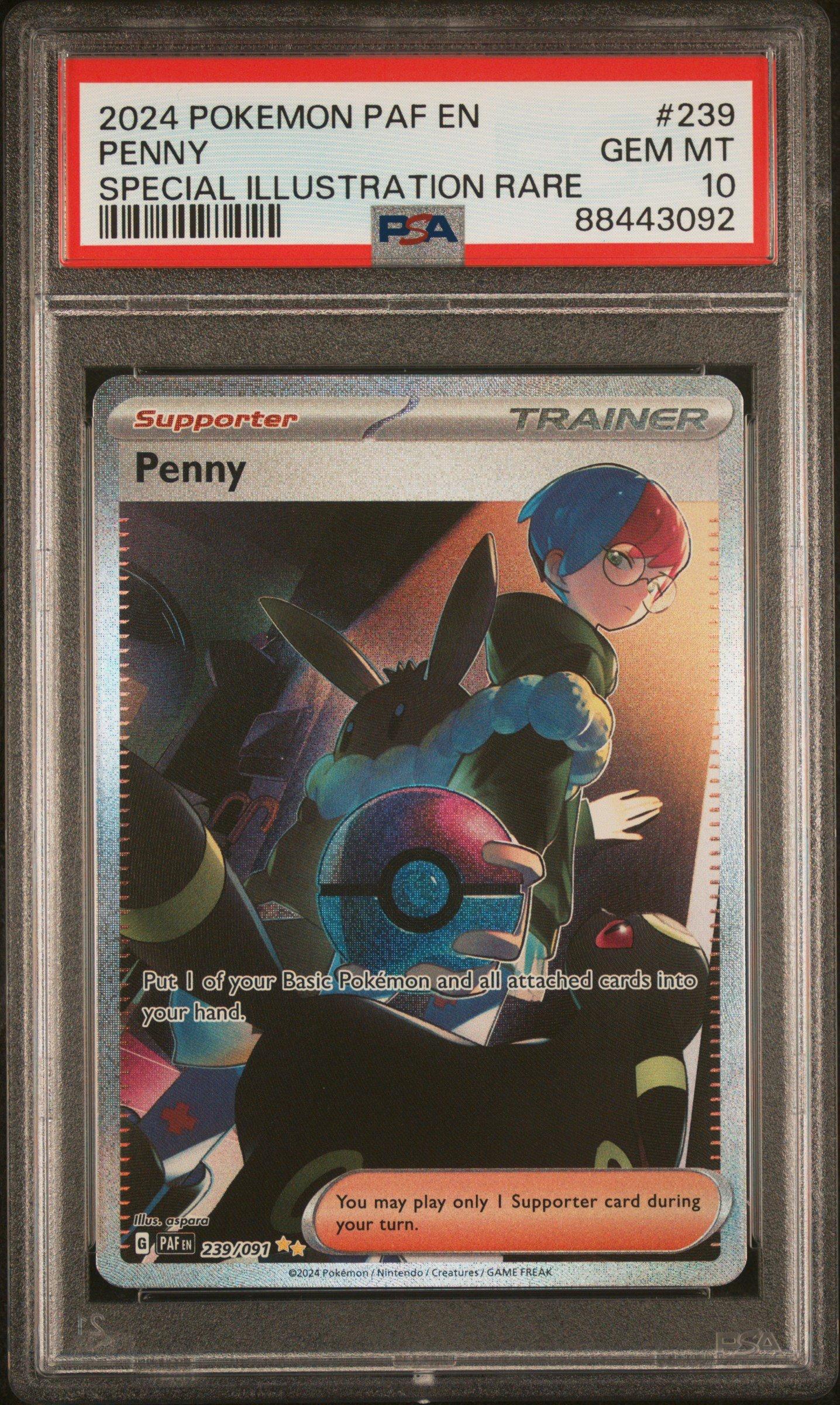 2024 Pokemon Paf En-paldean Fates 239 Penny Special Illustration Rare ...