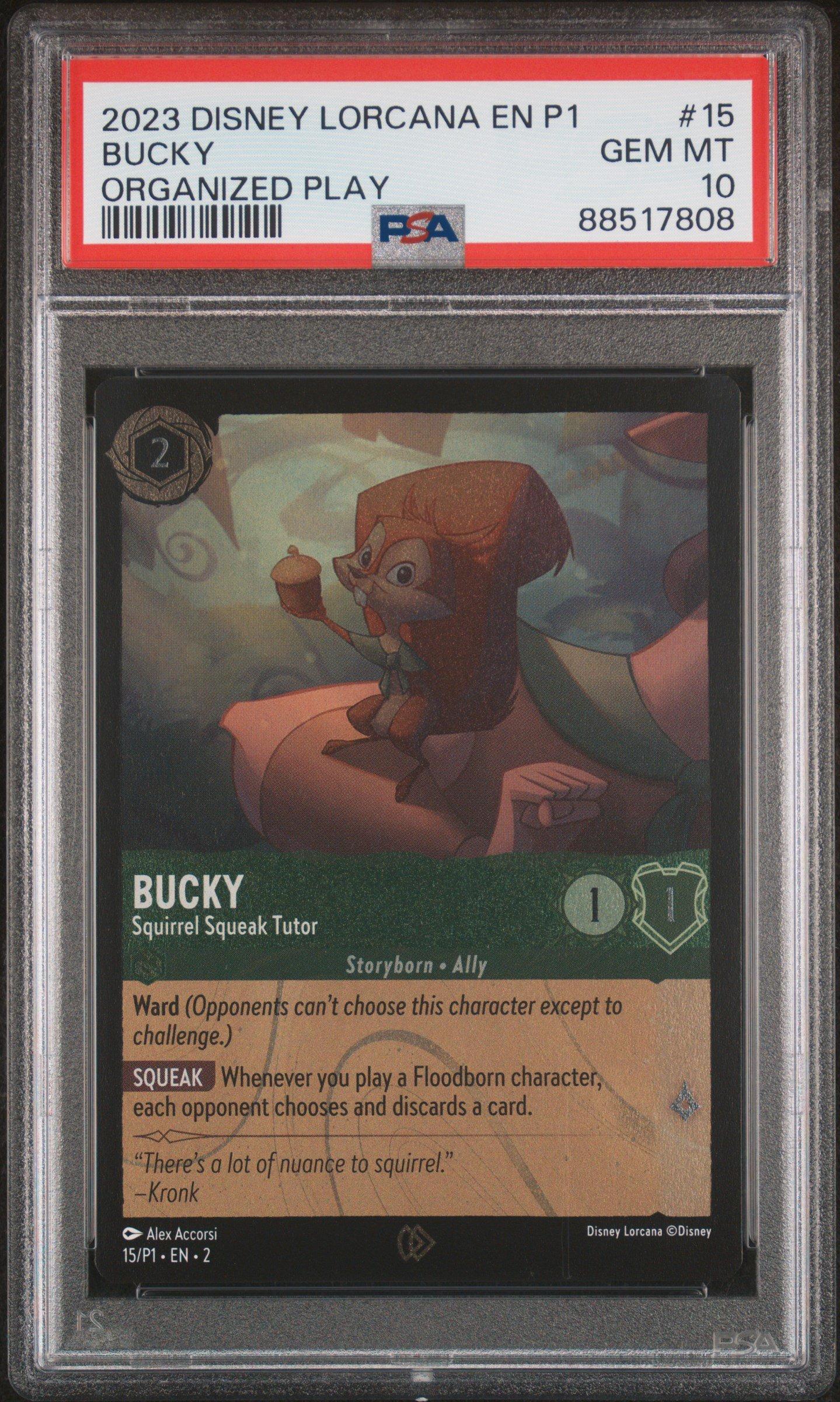 2023 Disney Lorcana En P1-promo 15 Bucky - Squirrel Squeak Tutor ...