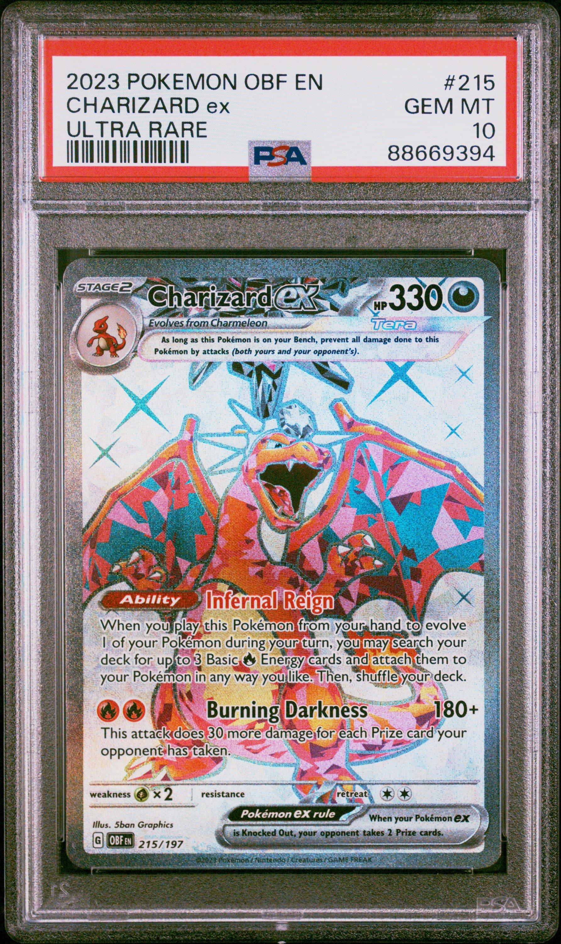 2023 Pokemon Obf En-obsidian Flames 215 Charizard Ex PSA 10 | GameStop