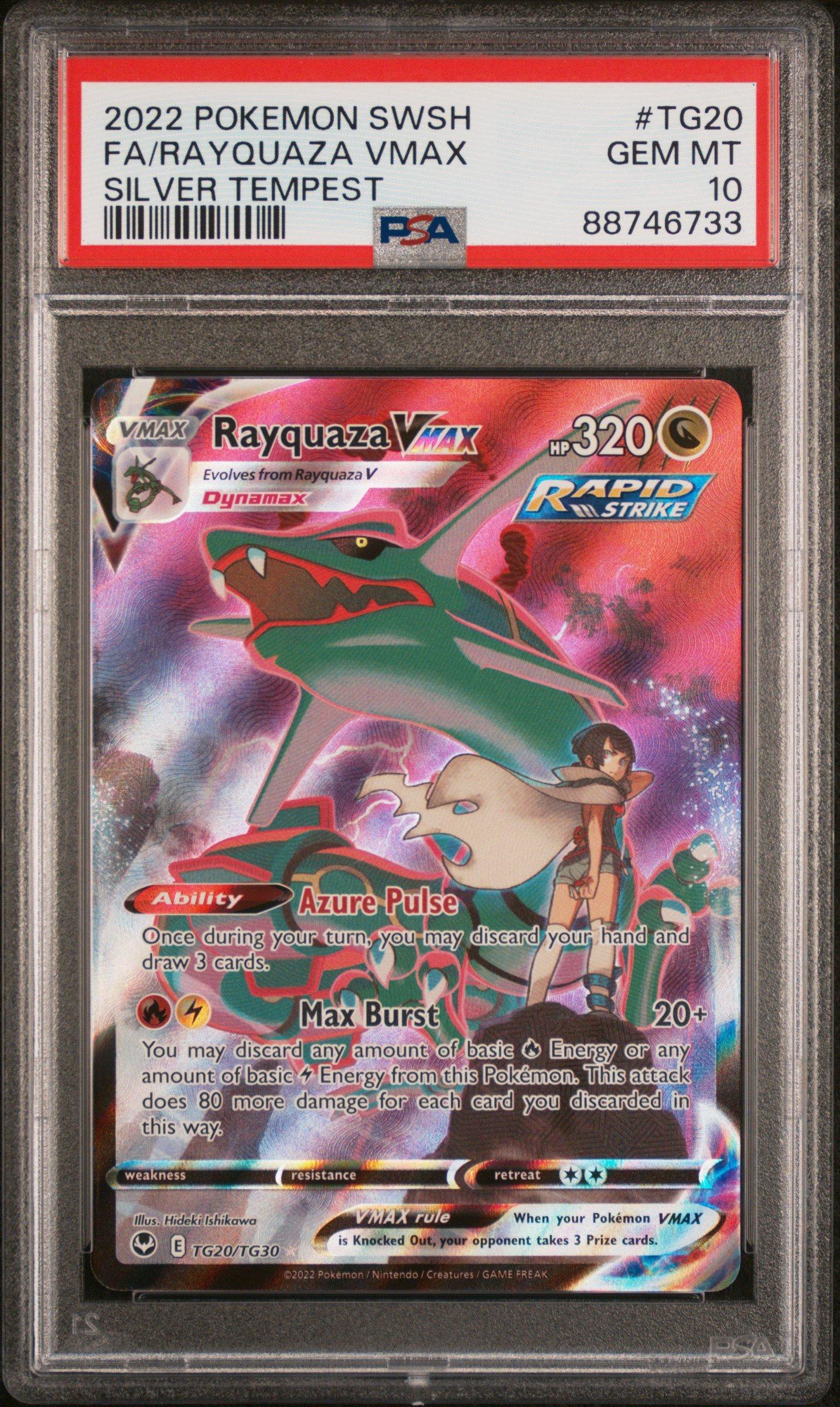 2022 Pokemon Sword & Shield Silver Tempest Tg20 Full Art/rayquaza Vmax ...