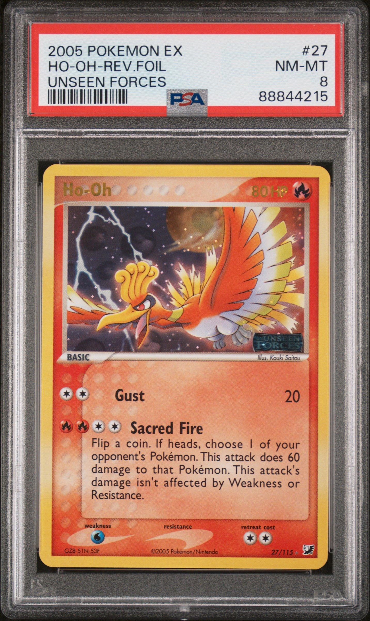 2005 Pokemon Ex Unseen Forces 27 Ho-oh-reverse Foil PSA 8 | GameStop