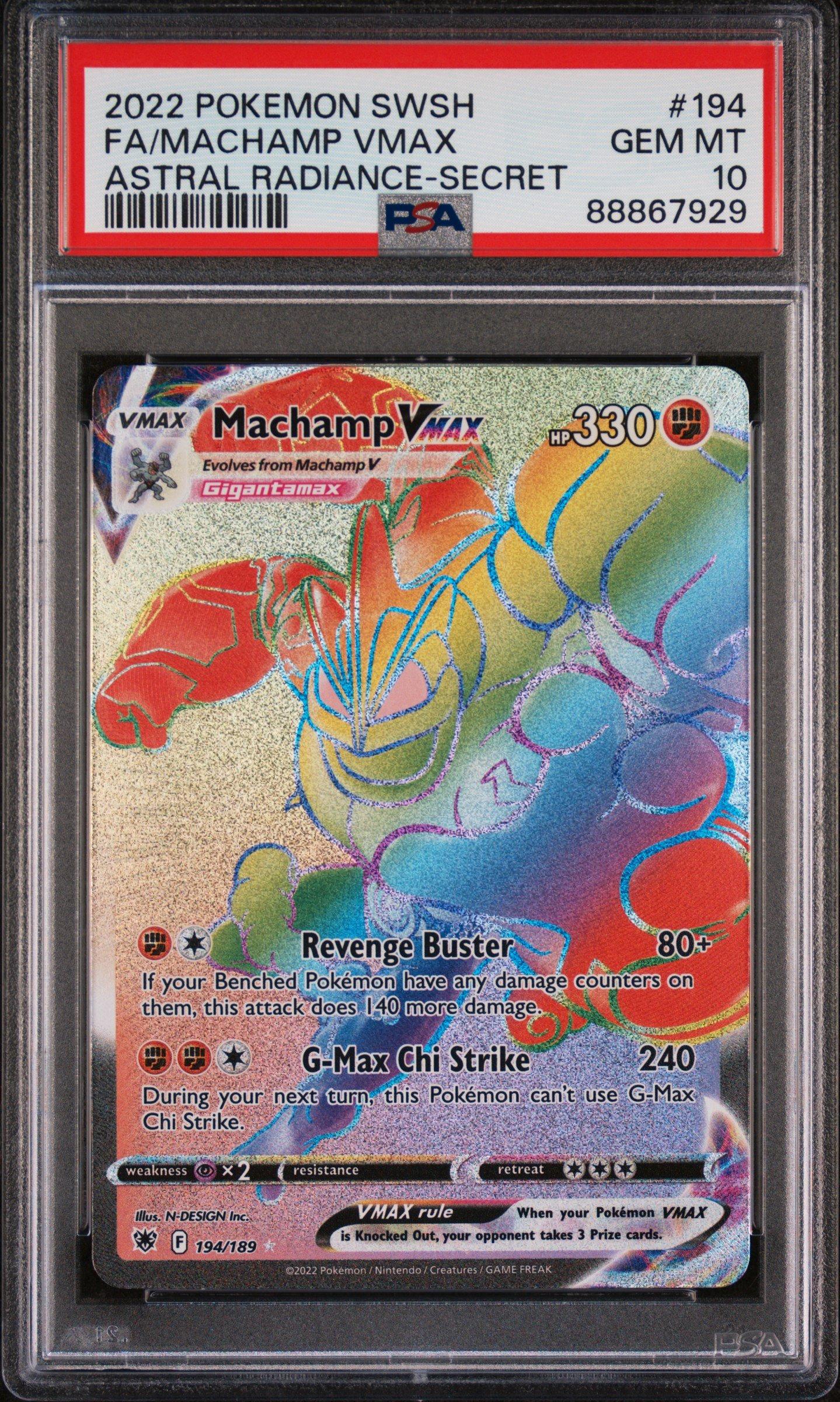2022 Pokemon Sword & Shield Astral Radiance 194 Full Art/machamp Vmax ...
