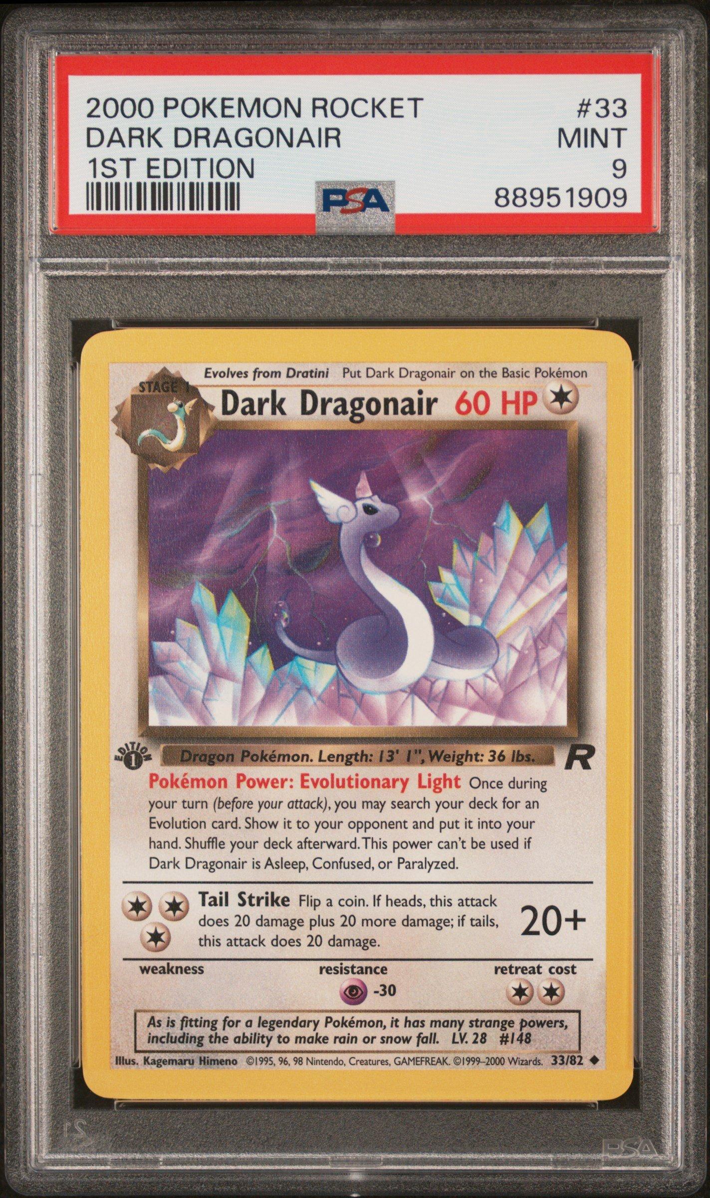 2000 Pokemon Rocket 33 Dark Dragonair 1st Edition PSA 9 | GameStop