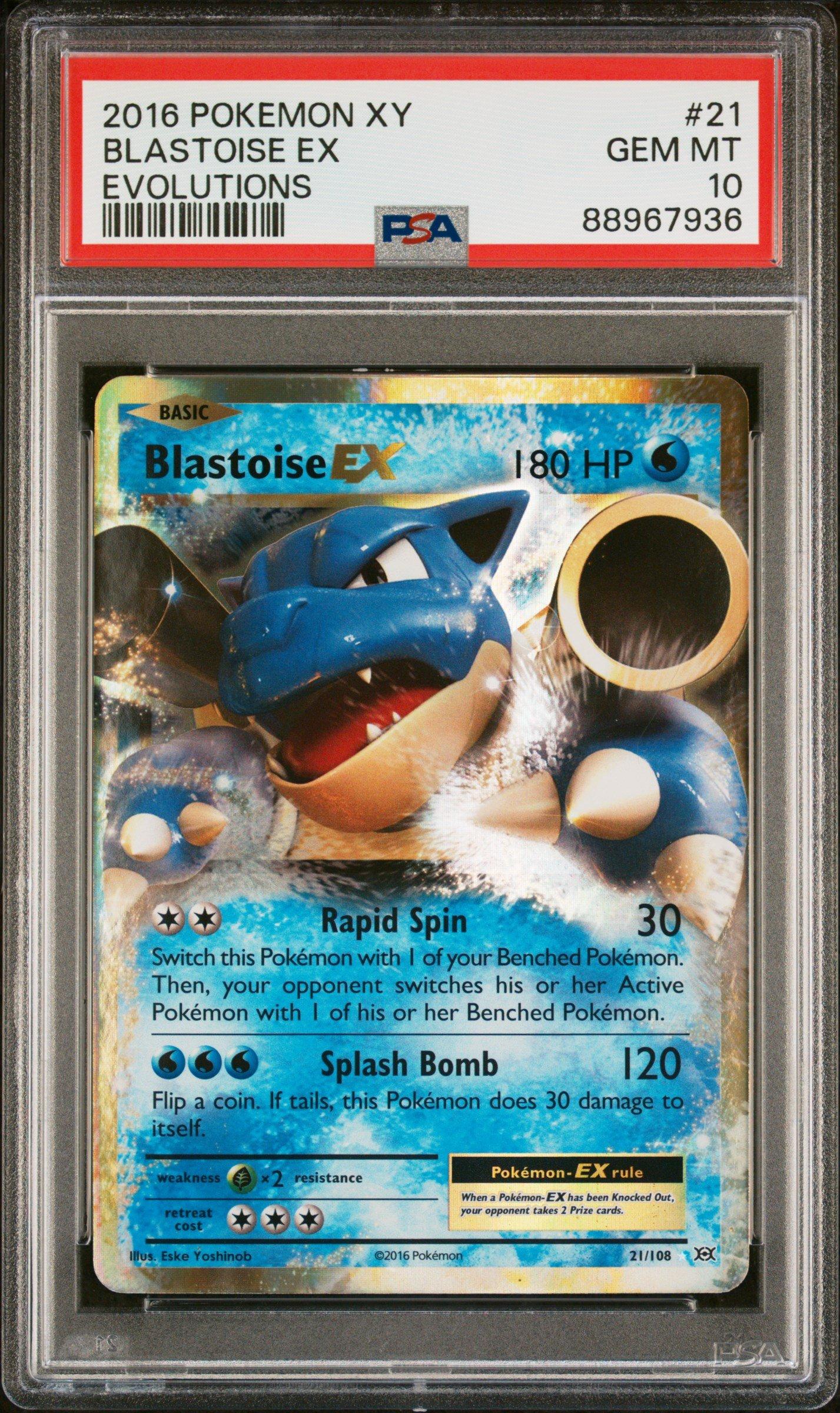 2016 Pokemon Xy Evolutions 21 Blastoise Ex PSA 10 | GameStop