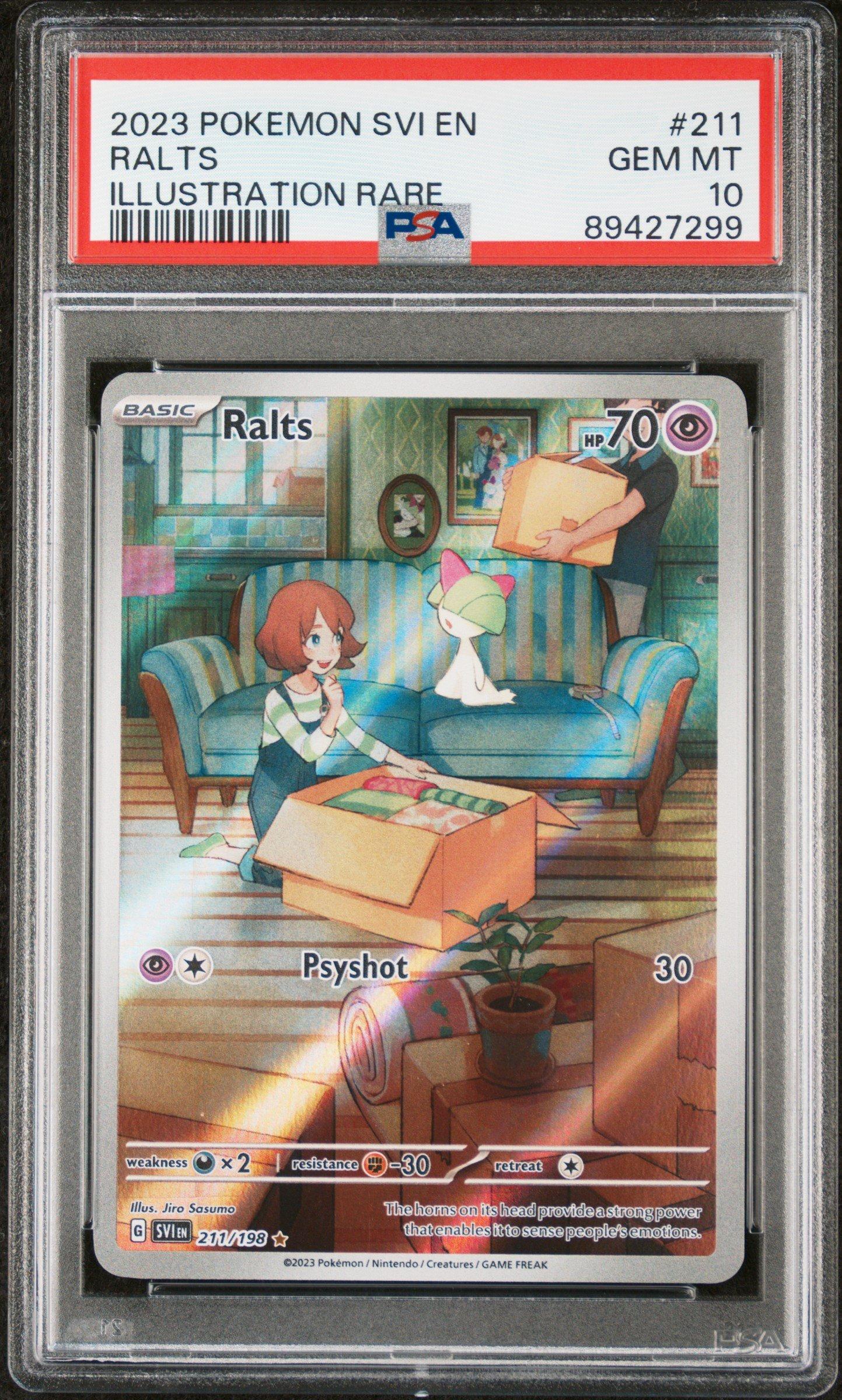 2023 Pokemon Svi En-scarlet & Violet 211 Ralts Illustration Rare PSA 10 ...