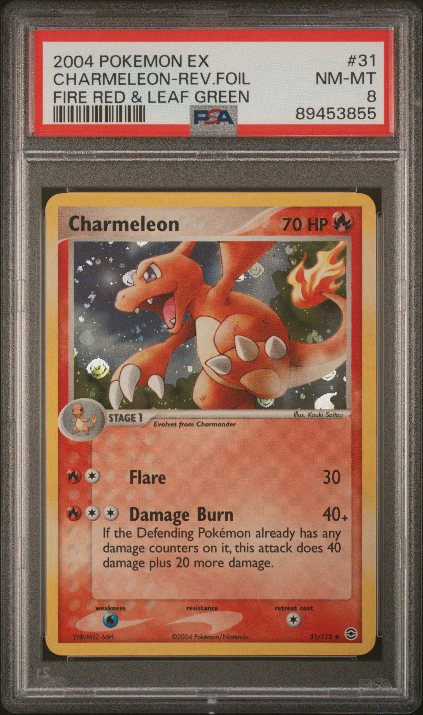 2004 Pokemon Ex Fire Red & Leaf Green 31 Charmeleon-reverse Foil PSA 8 ...