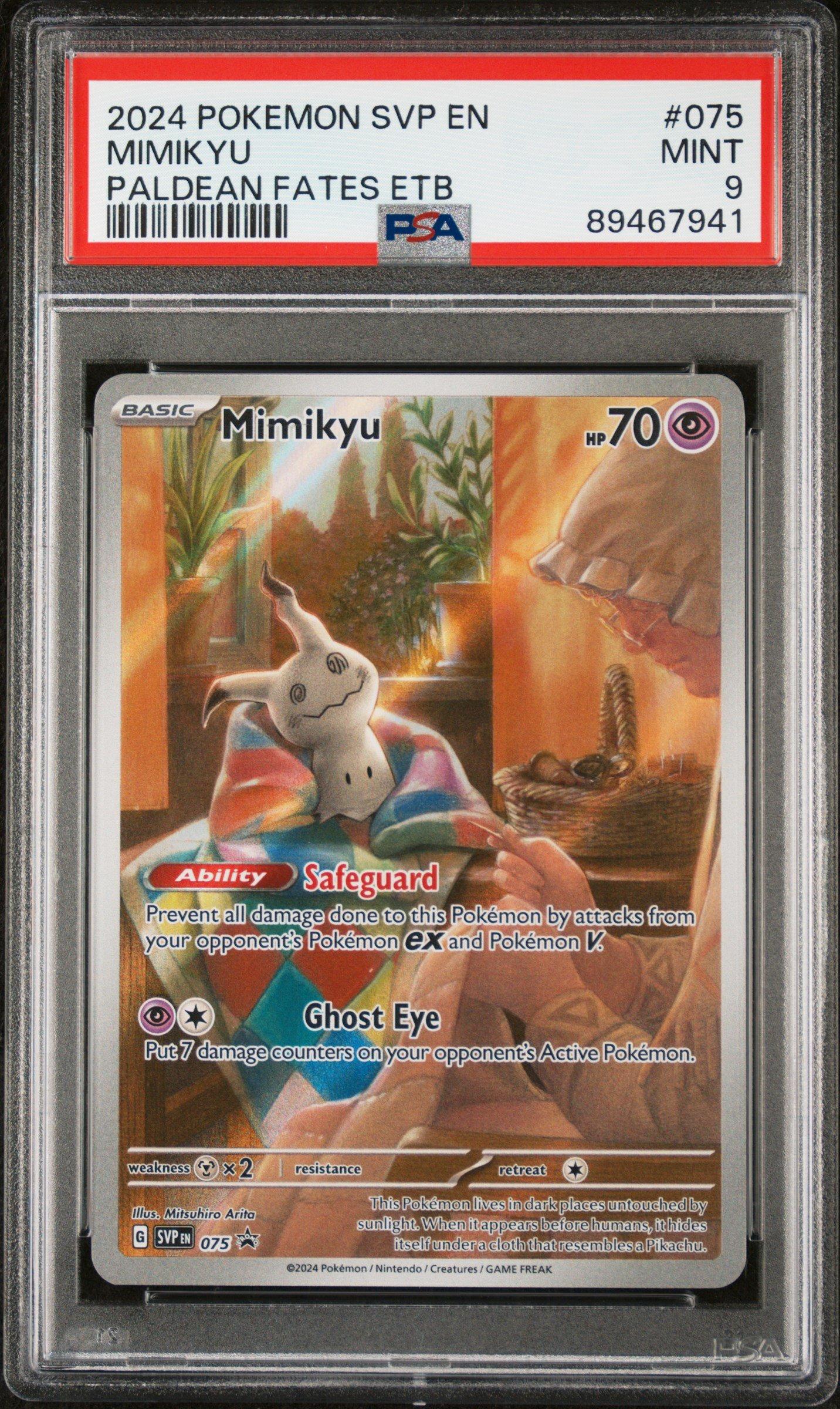 2024 Pokemon Svp En-sv Black Star Promo 075 Mimikyu PSA 9 | GameStop