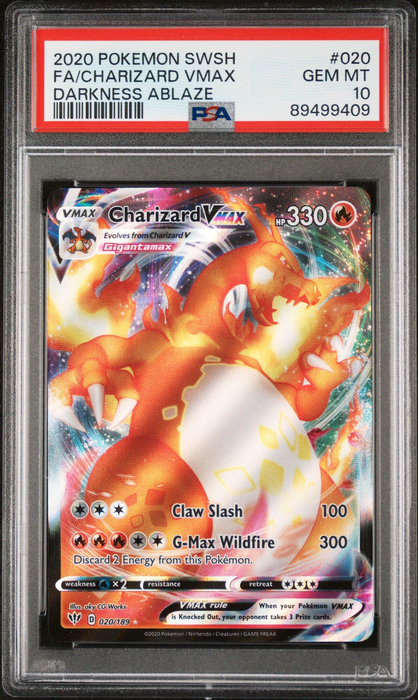 2020 Pokemon Sword & Shield Darkness Ablaze 020 Full Art/charizard Vmax ...