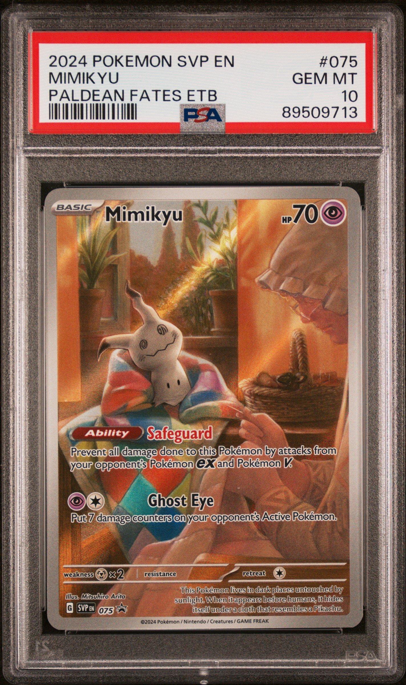 2024 Pokemon Svp En-sv Black Star Promo 075 Mimikyu PSA 10 | GameStop