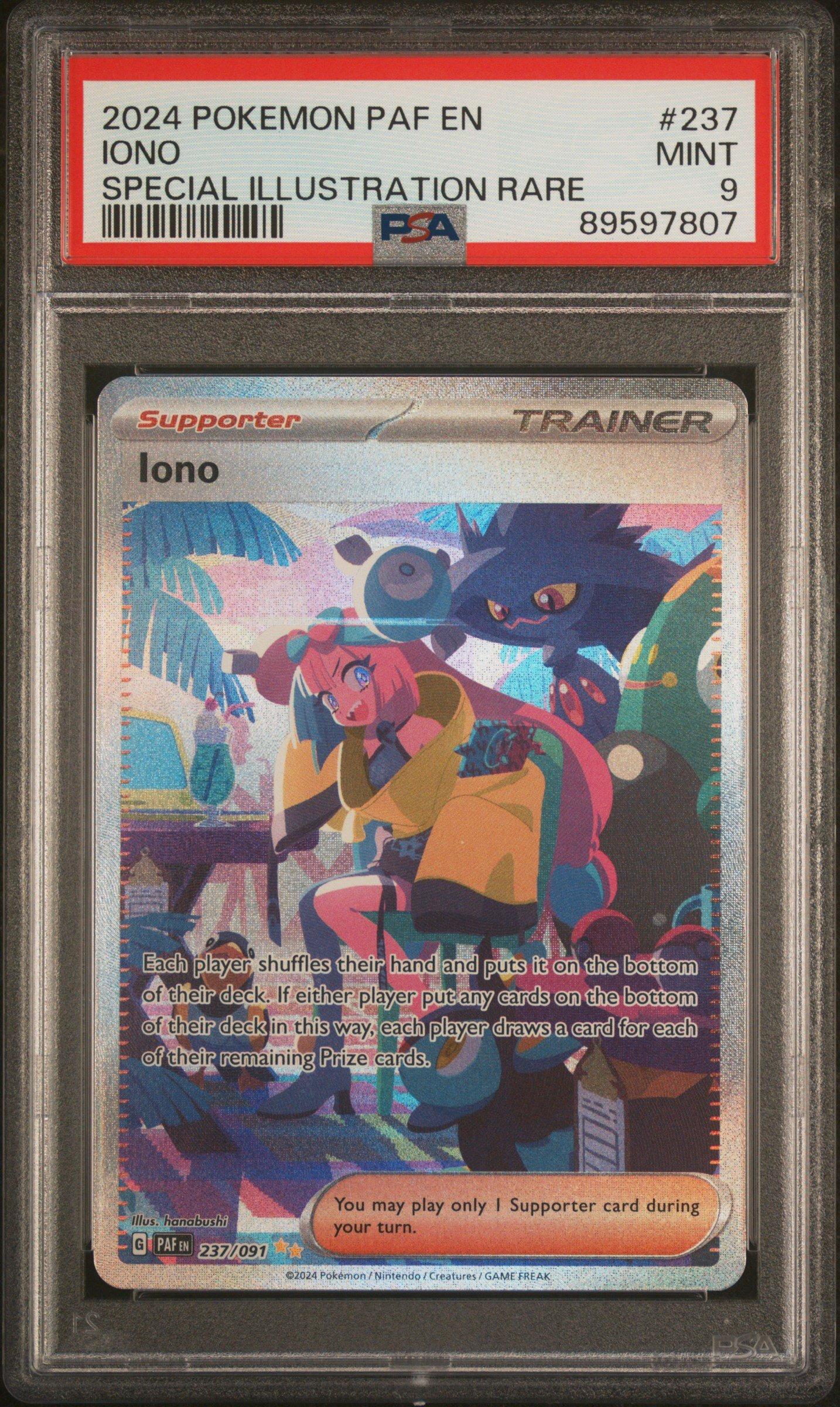 2024 Pokemon Paf En-paldean Fates 237 Iono PSA 9 | GameStop