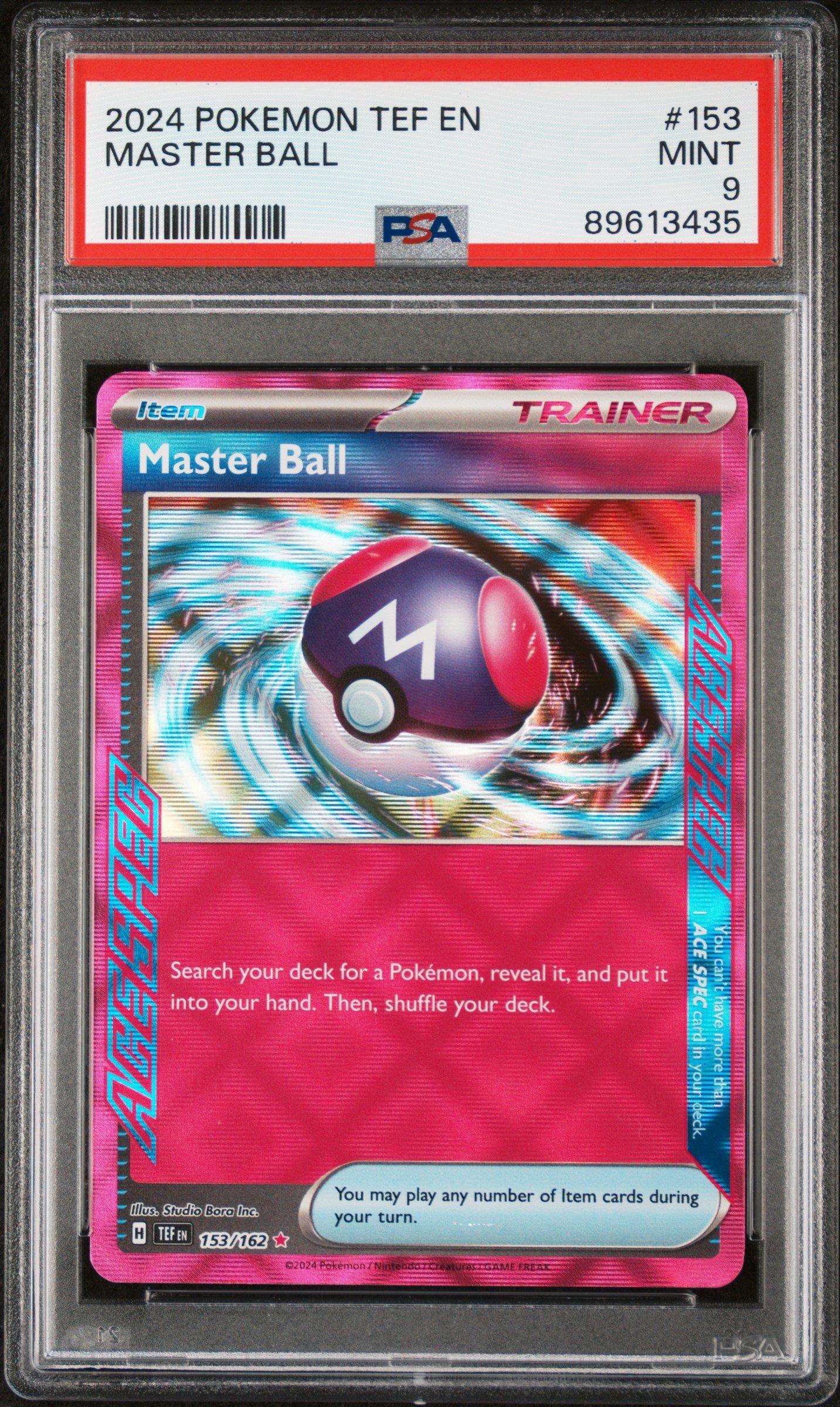 2024 Pokemon Tef En-temporal Forces 153 Master Ball PSA 9 | GameStop