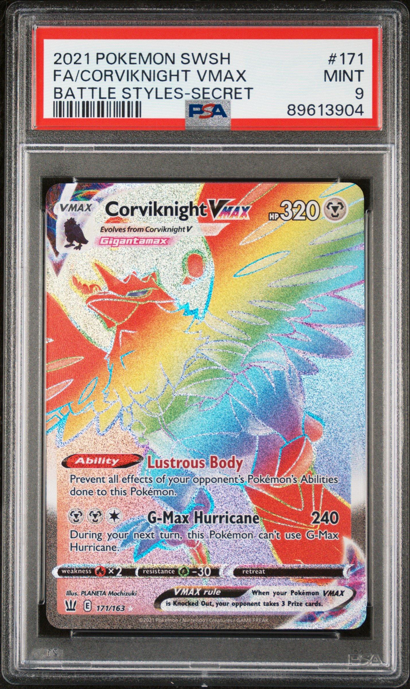 2021 Pokemon Sword & Shield Battle Styles 171 Full Art/corviknight Vmax ...