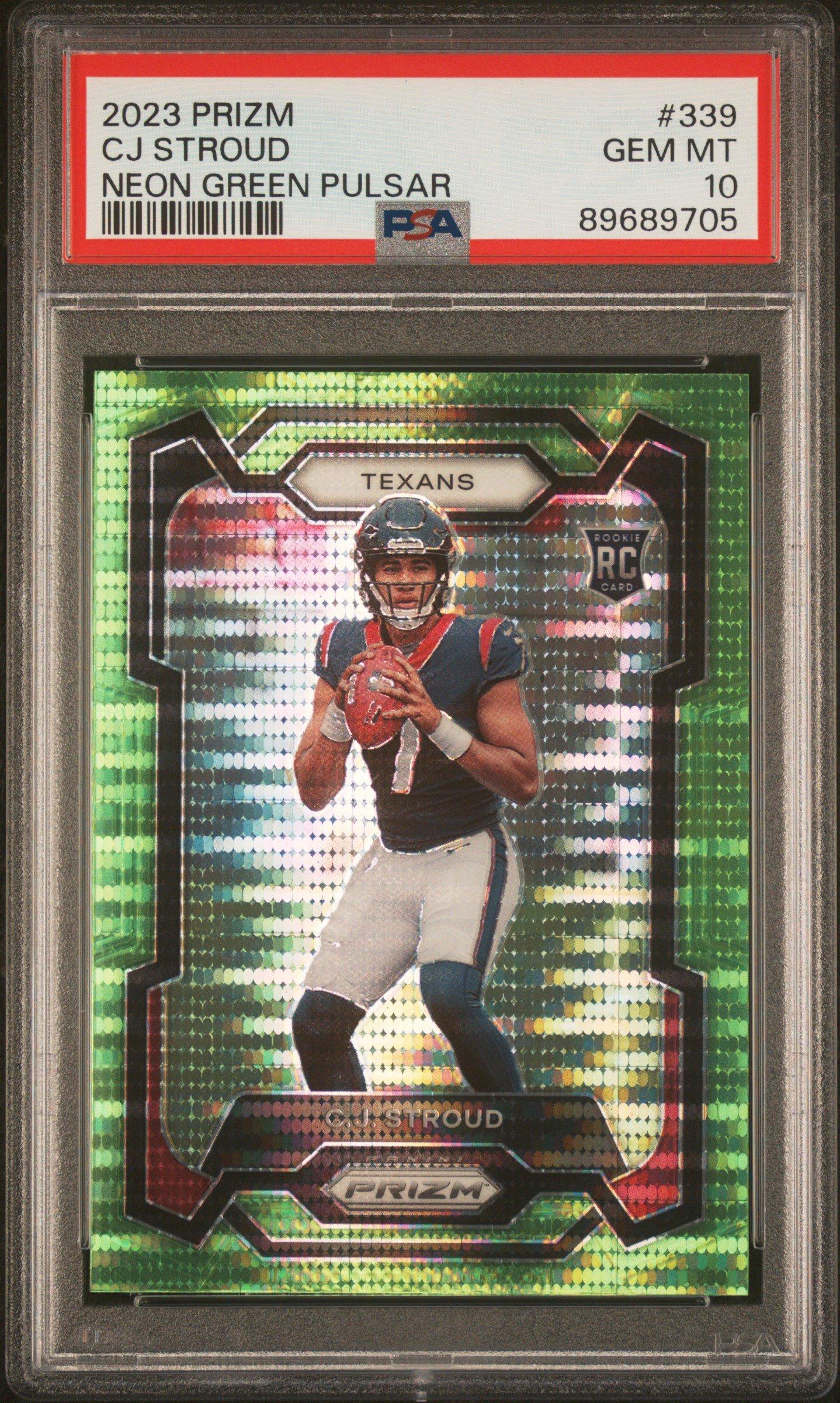 2023 Panini Prizm 339 Cj Stroud Neon Green Pulsar PSA 10 | GameStop