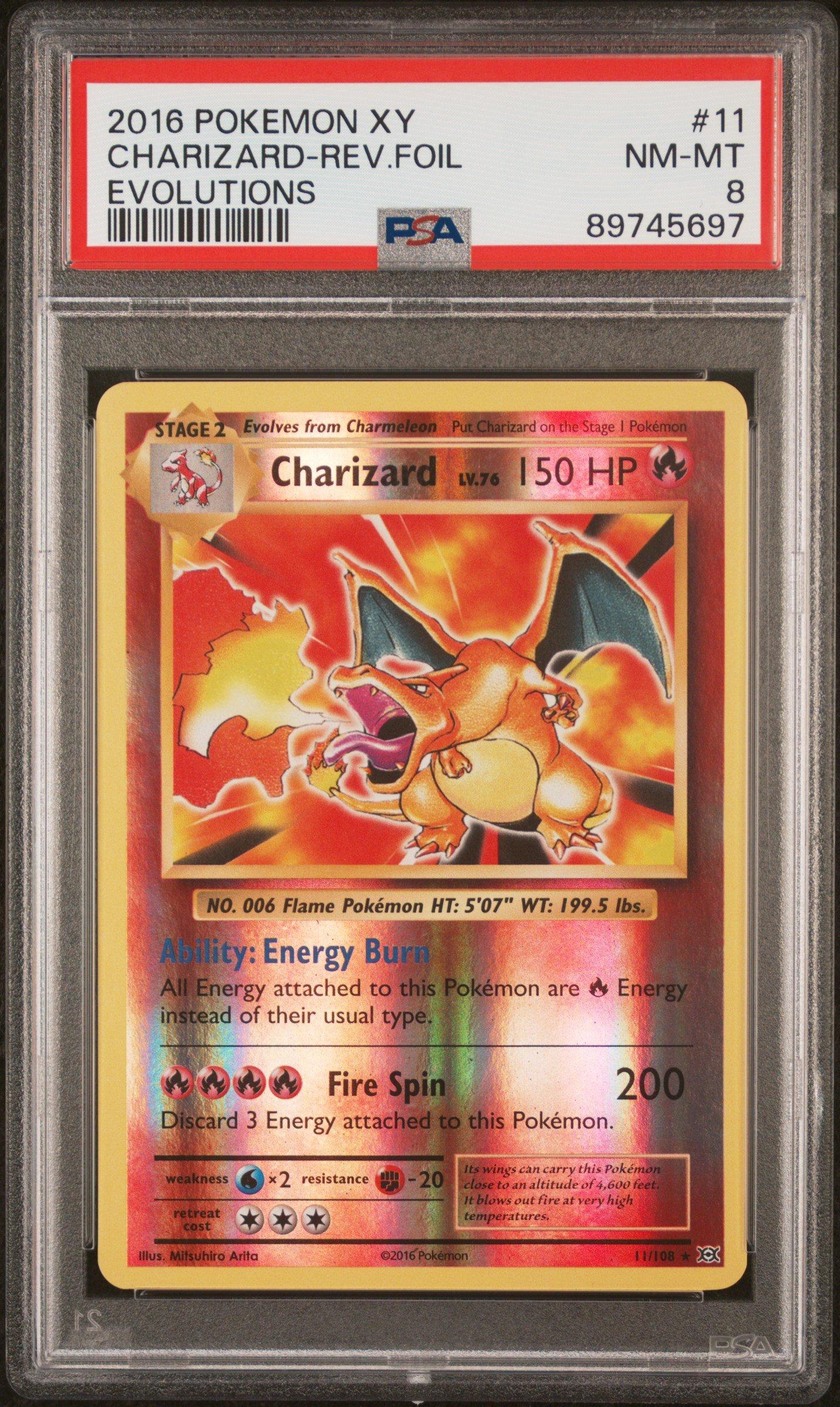 2016 Pokemon Xy Evolutions 11 Charizard-reverse Foil PSA 8 | GameStop