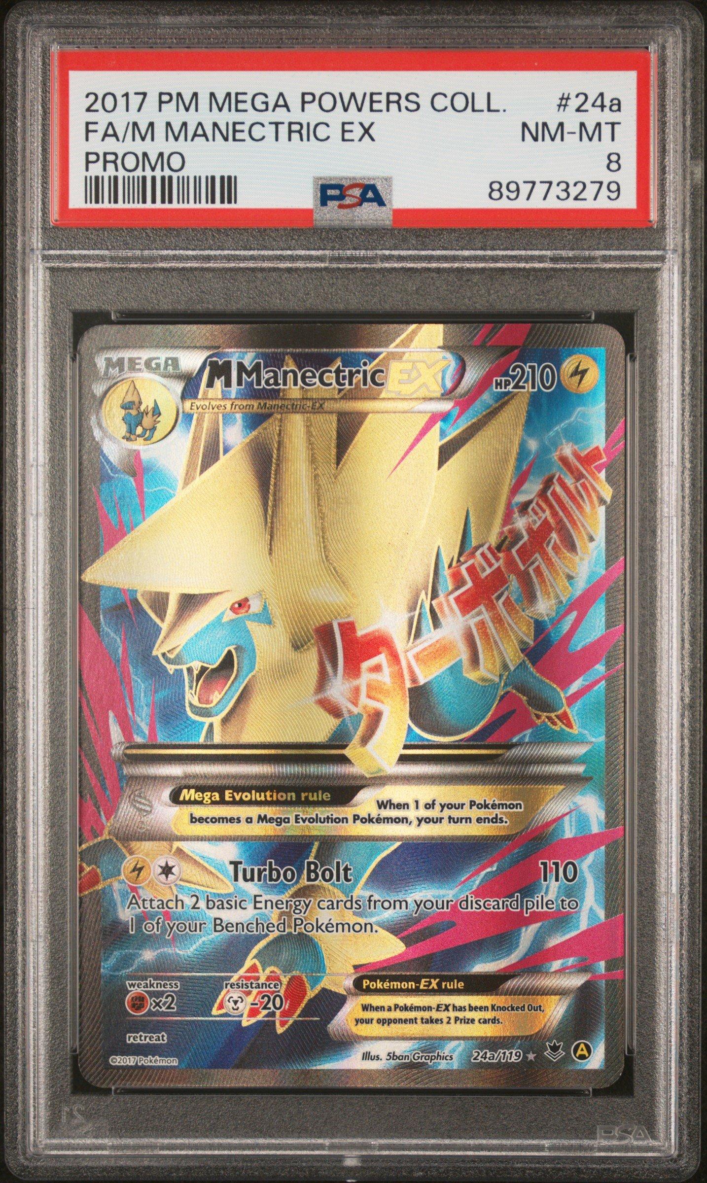 2017 Pokemon Mega Powers Collection Promo 24a Fa/m Manectric Ex PSA 8 ...
