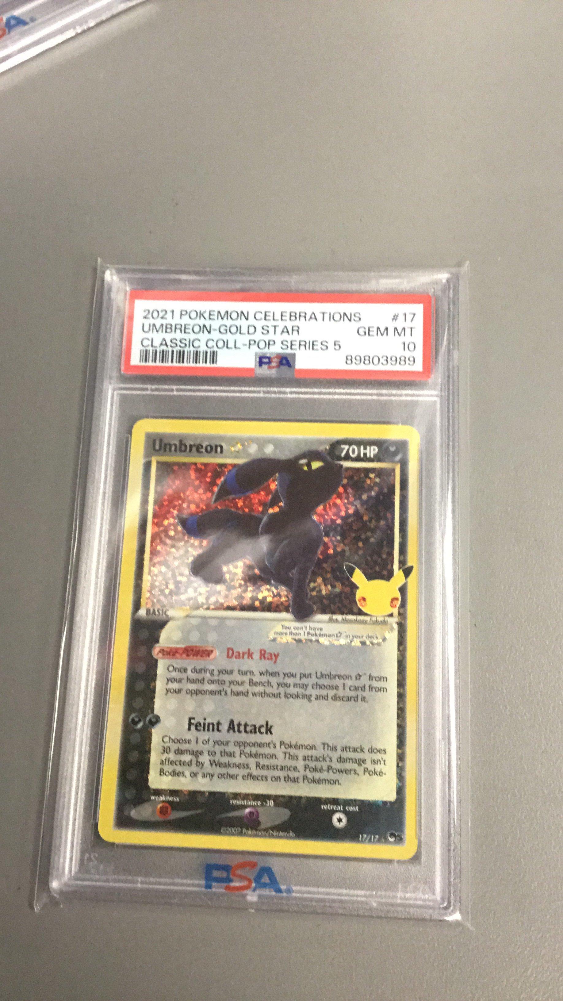 2021 Pokemon Celebrations Classic Collection 17 Umbreon-gold Star PSA 10 | GameStop