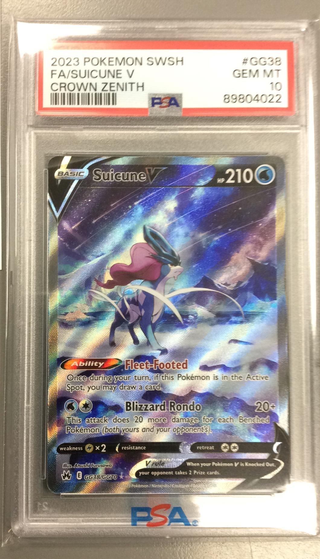 2023 Pokemon Sword And Shield Crown Zenith Gg38 Full Art/suicune V PSA ...