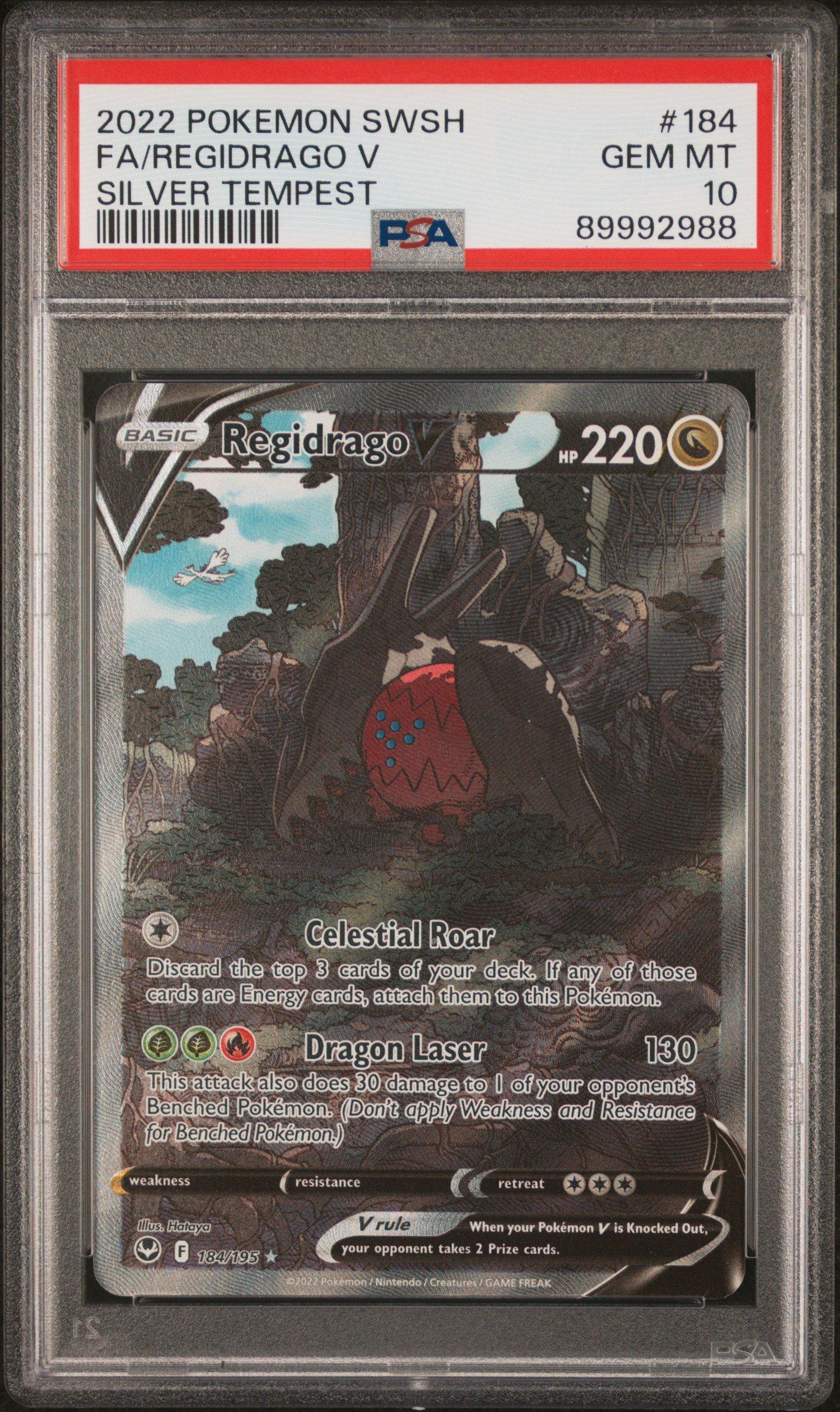 2022 Pokemon Sword & Shield Silver Tempest 184 Full Art/regidrago V PSA 10 | GameStop
