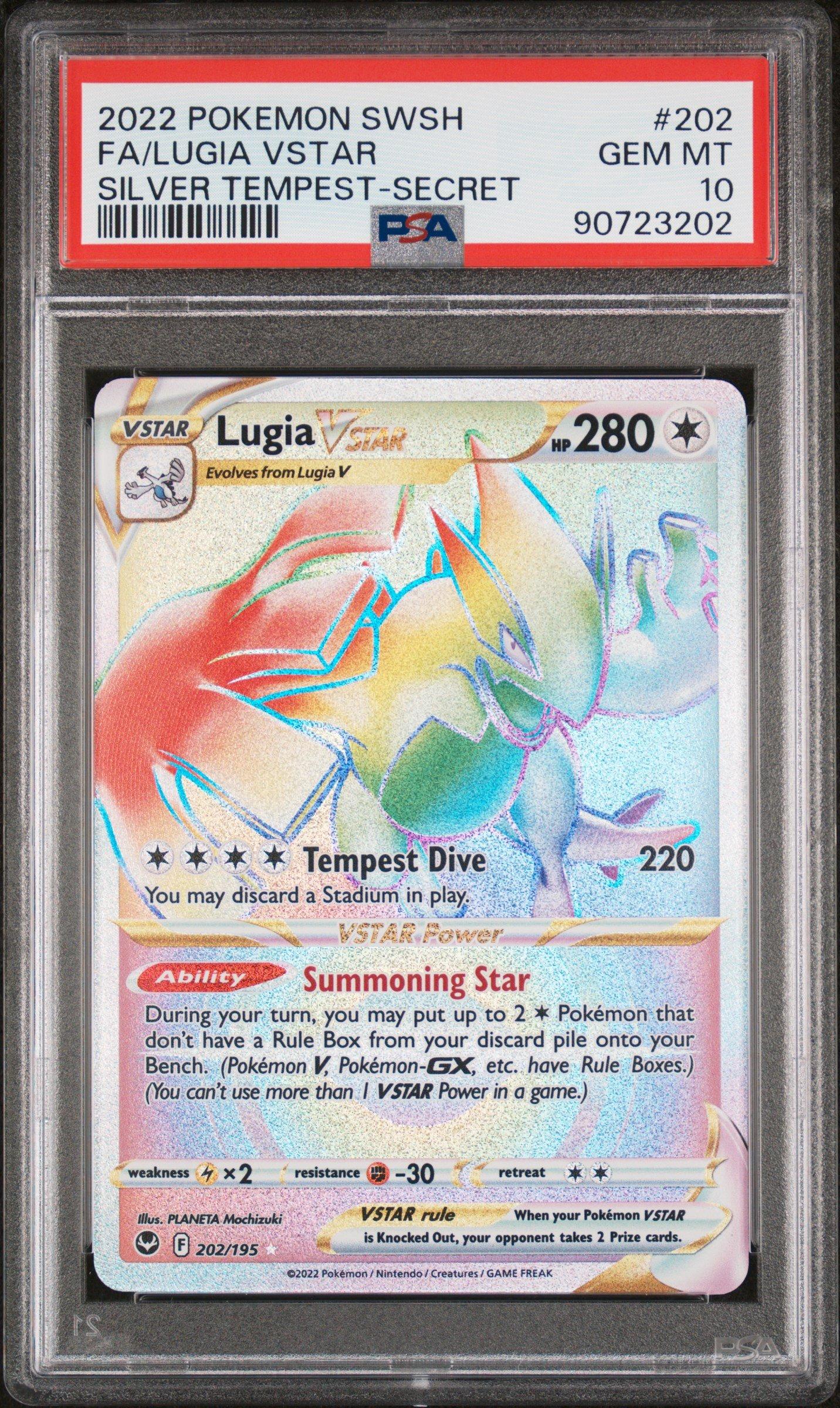 2022 Pokemon Sword & Shield Silver Tempest 202 Full Art/lugia Vstar ...