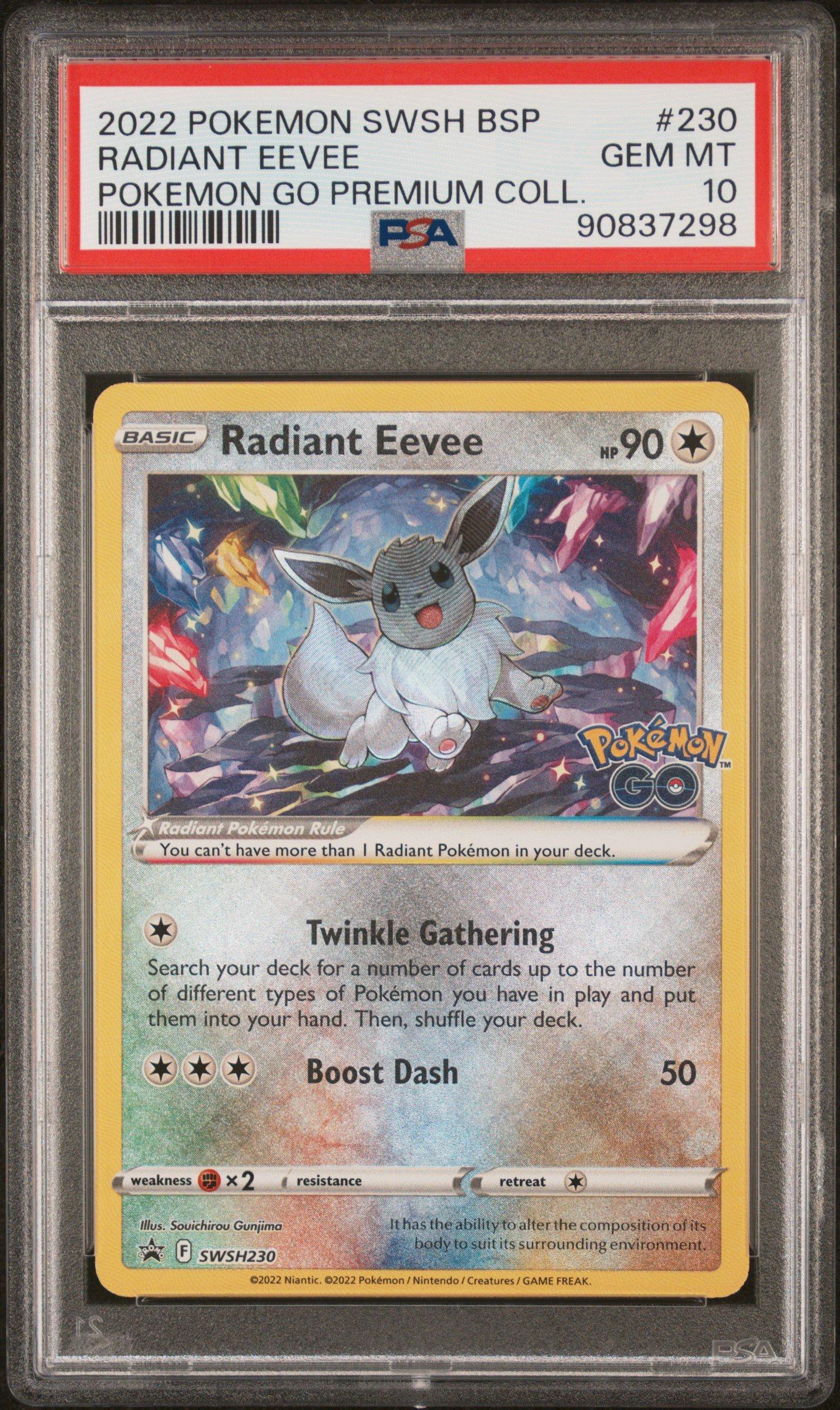 2022 Pokemon Swsh Black Star Promo 230 Radiant Eevee Pokemon Go Premium ...